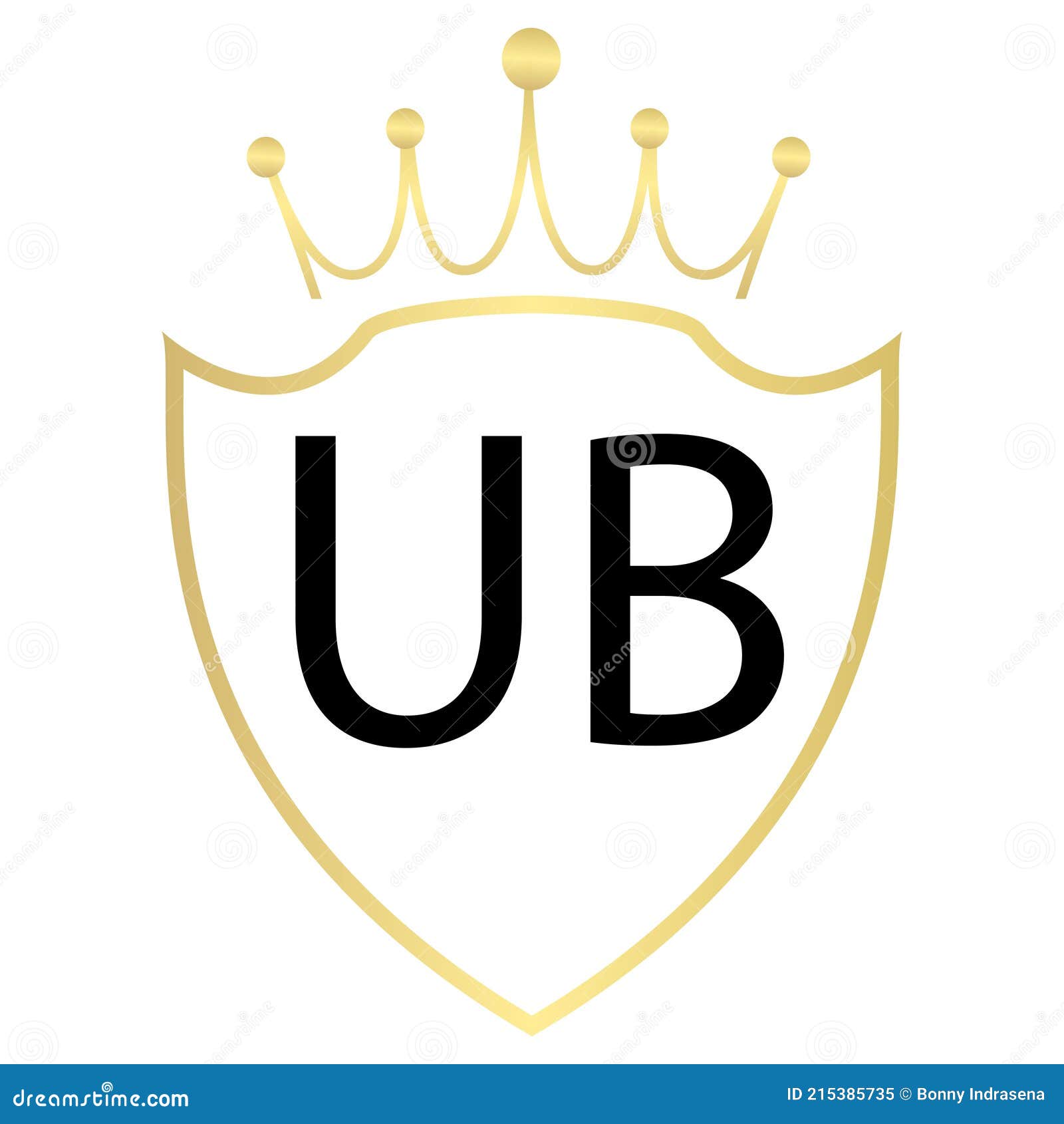 UB Letter Logo Design with Simple Style Stock Illustration ...