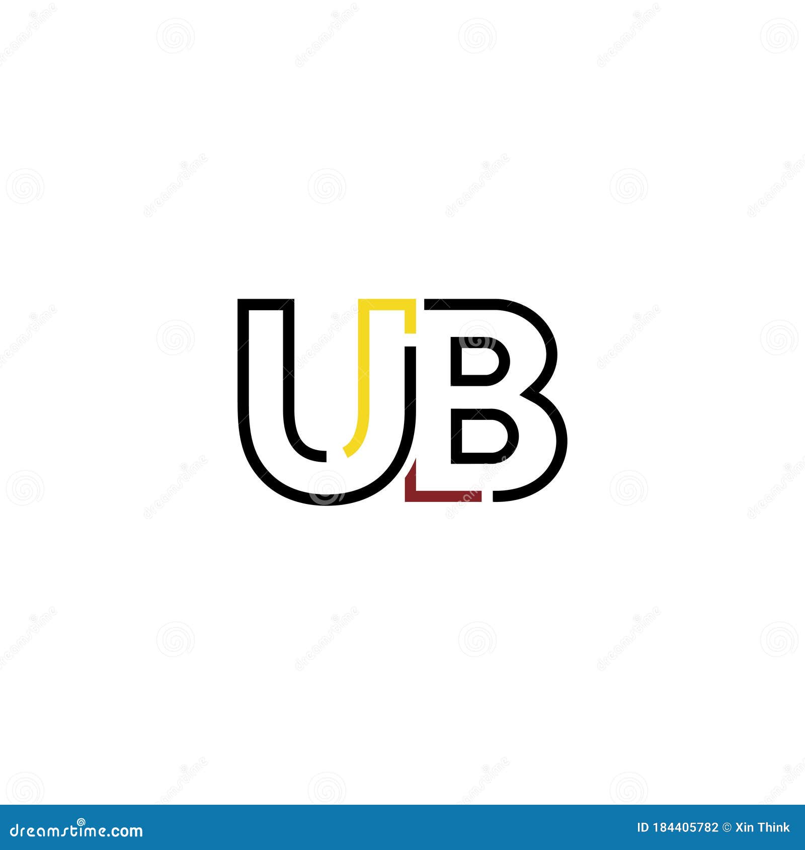 UB Letter Logo Icon Design Template Elements Stock Vector ...