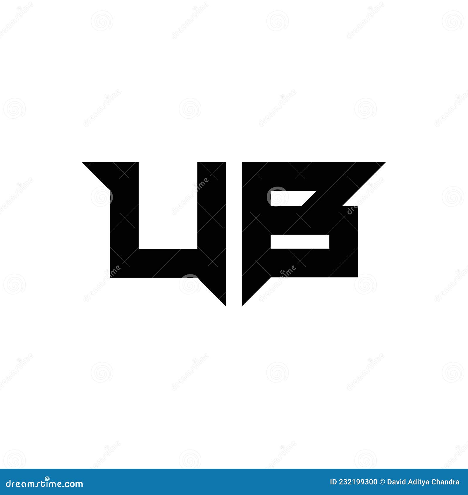 UB Logo Monogram Design Template Stock Vector - Illustration of black ...