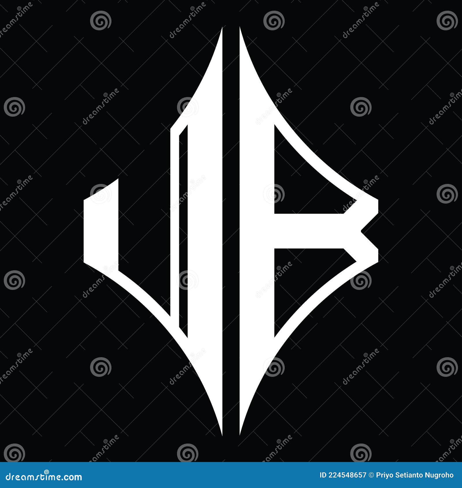 UB Logo Monogram with Diamond Shape Design Template Stock Vector ...