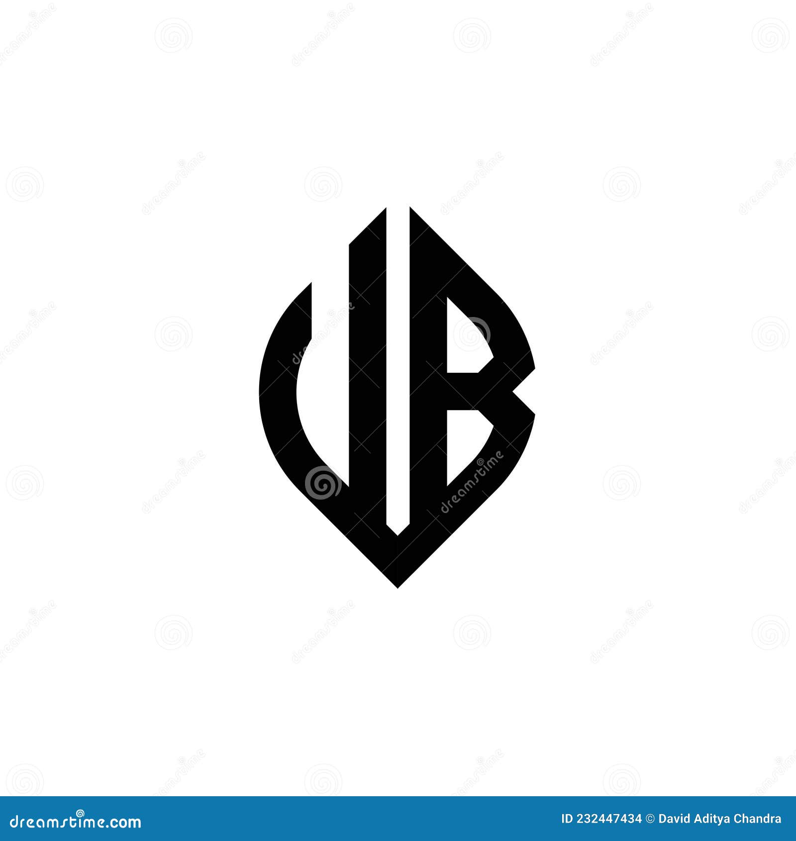 UB Logo Monogram Geometric Shape Style Stock Vector - Illustration of ...