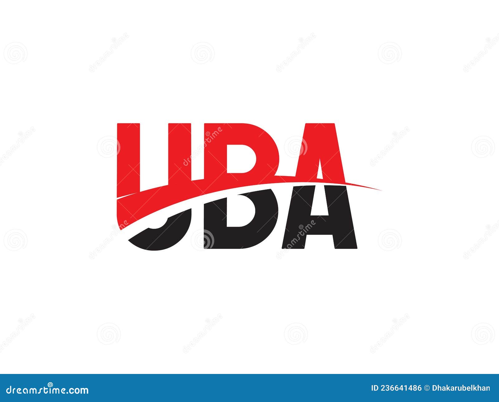 UBA Letter Initial Logo Design Vector Illustration Stock Vector ...