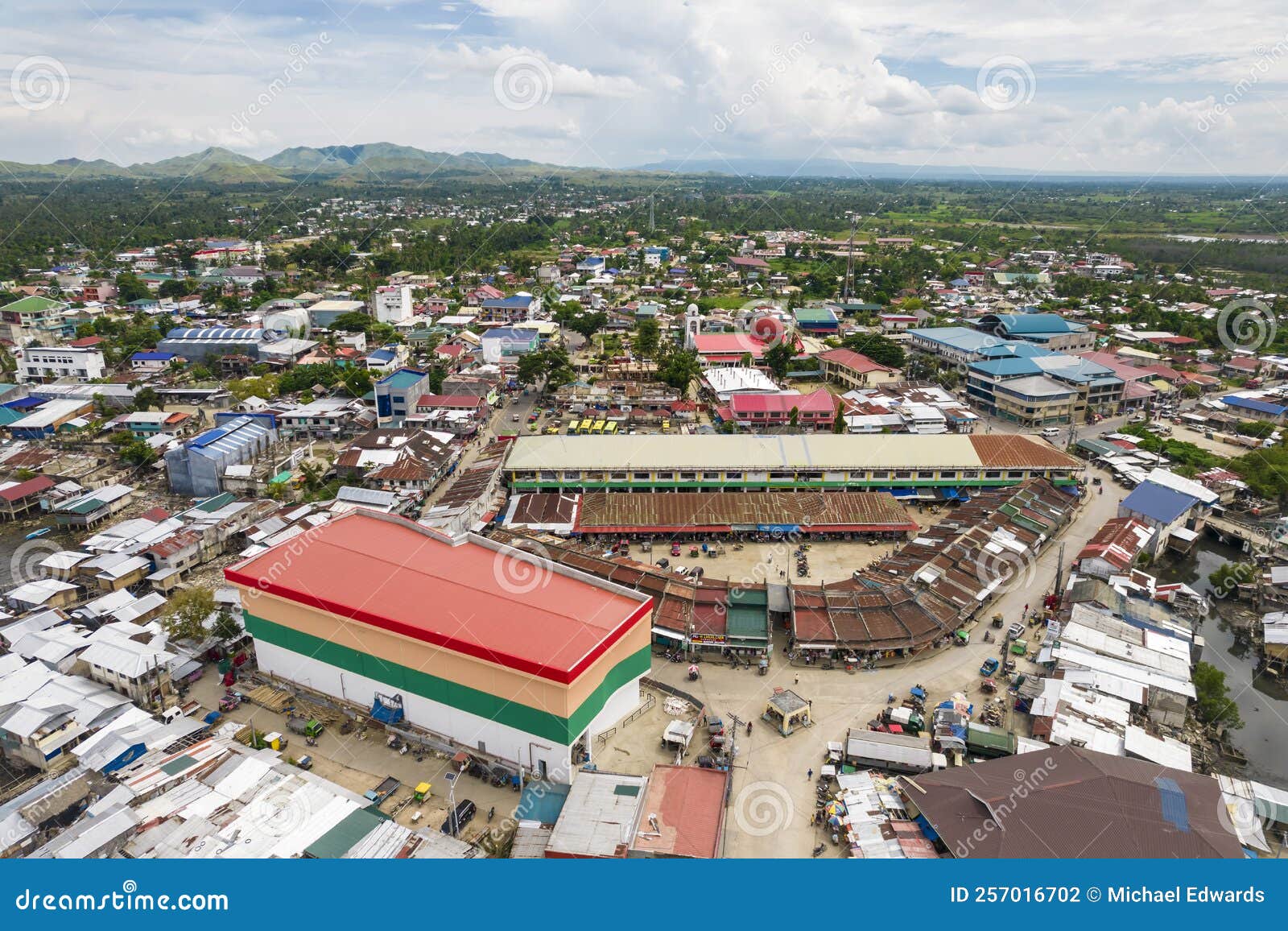 Ubay, Bohol, Philippines - Aerial of the Town Stock Photo - Image of ...