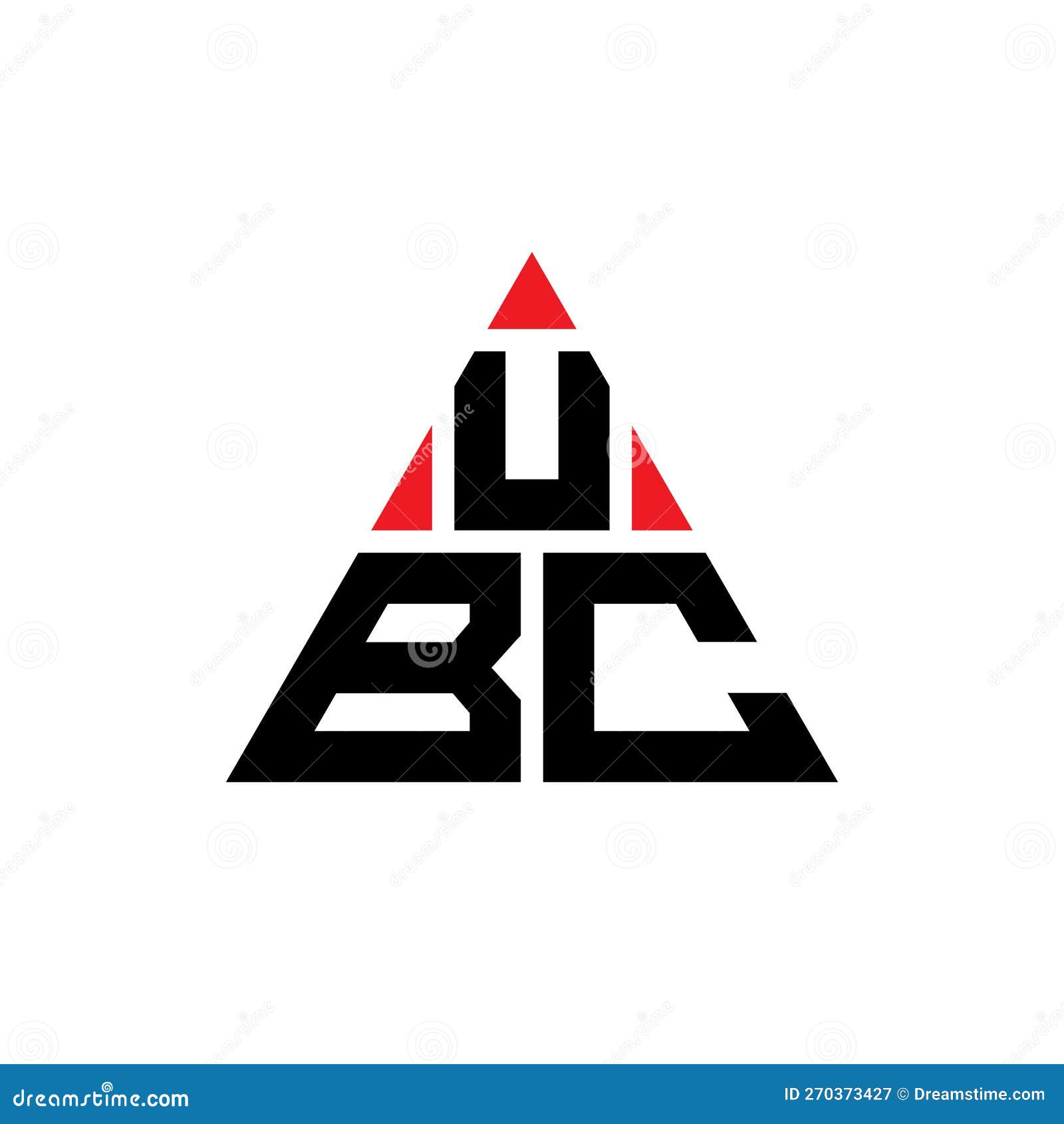 UBC Triangle Letter Logo Design with Triangle Shape. UBC Triangle Logo ...