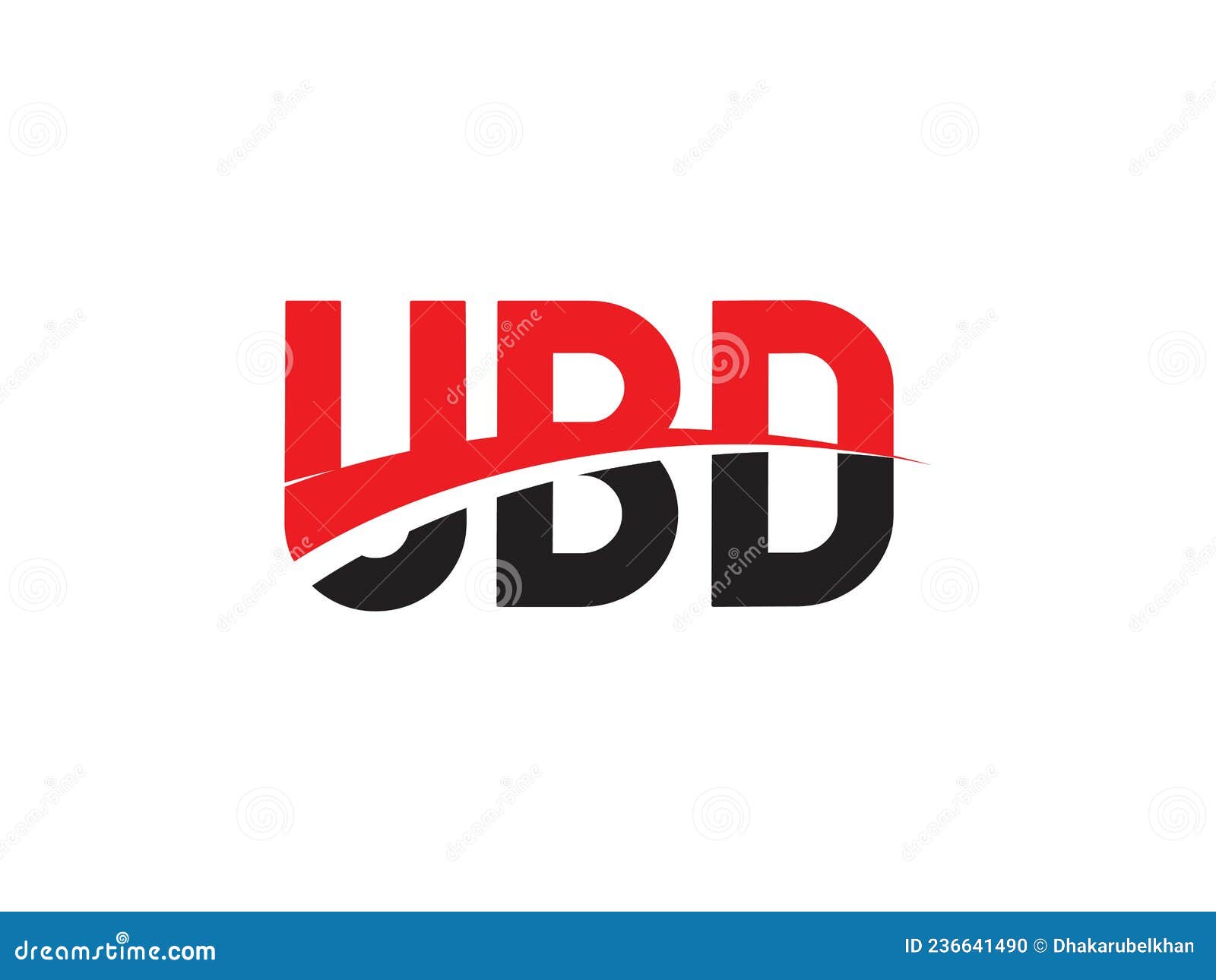 UBD Letter Initial Logo Design Vector Illustration Stock Vector ...