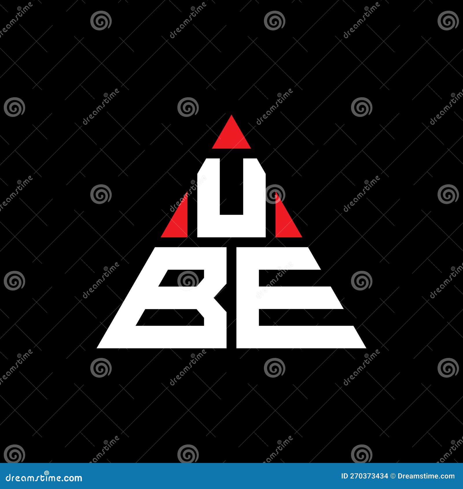 UBE Triangle Letter Logo Design with Triangle Shape. UBE Triangle Logo ...