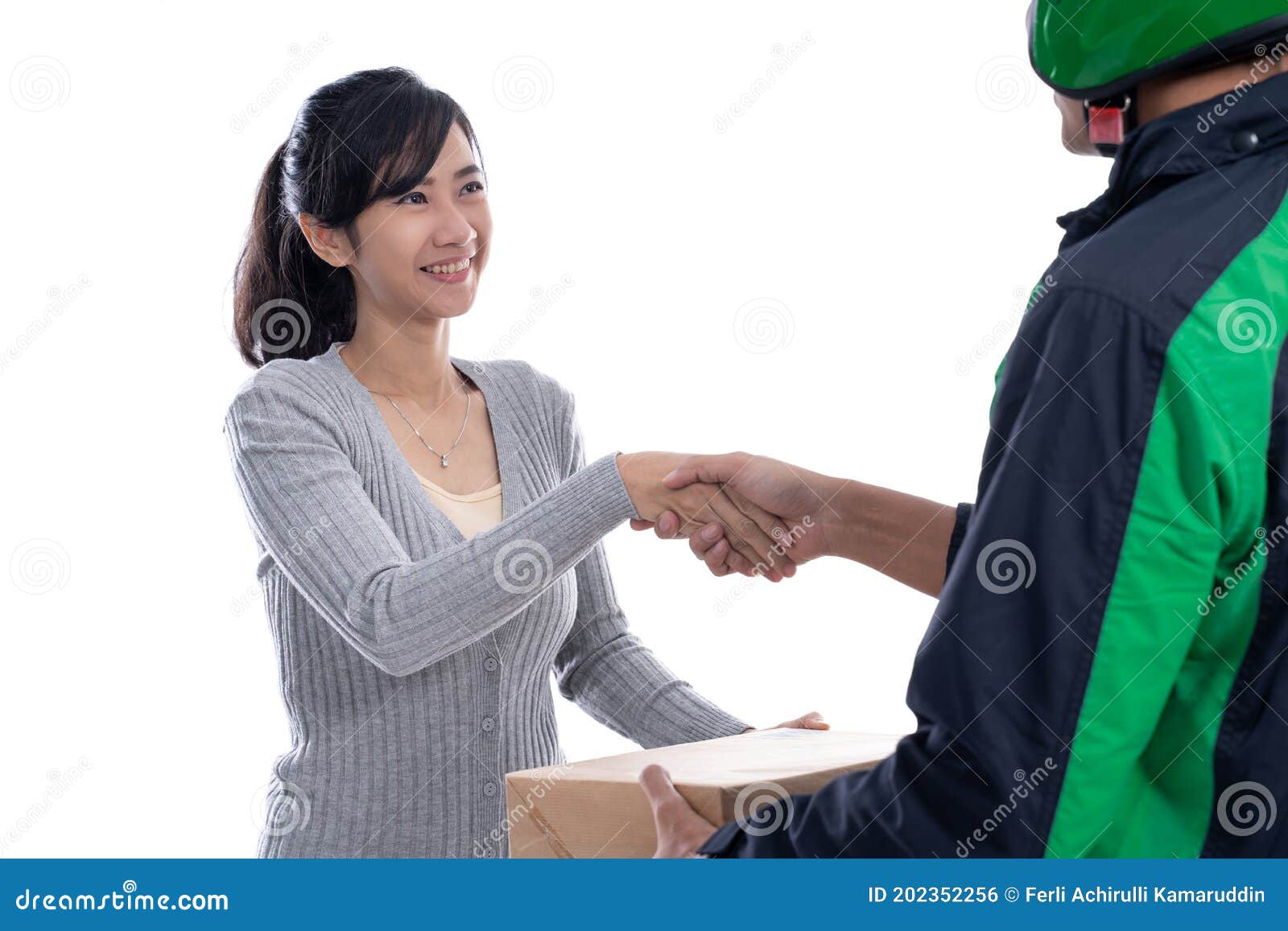 Uber Courier Sending Package To Customer Stock Photo - Image of rider ...