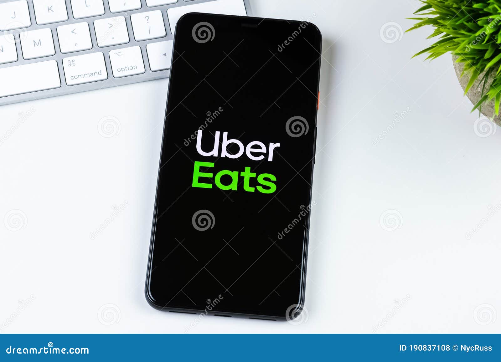 Uber Eats App Logo on a Smartphone Screen. Editorial Stock Photo ...