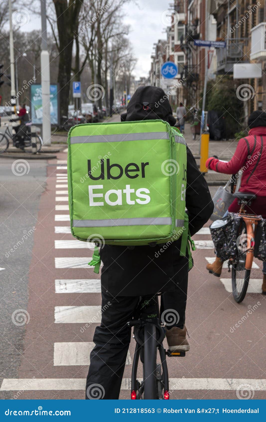 Uber Eats Delivery Rider at Amsterdam the Netherlands 9-3-2021 ...