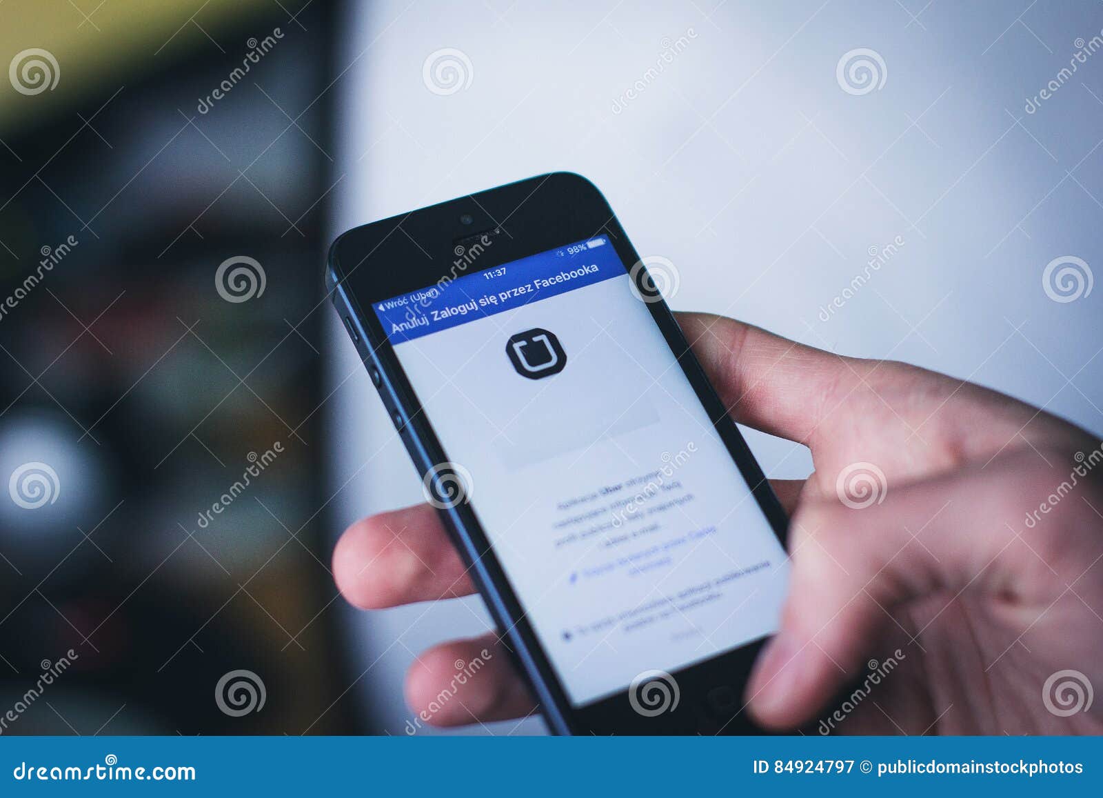 Uber Facebook Login Picture. Image: 84924797