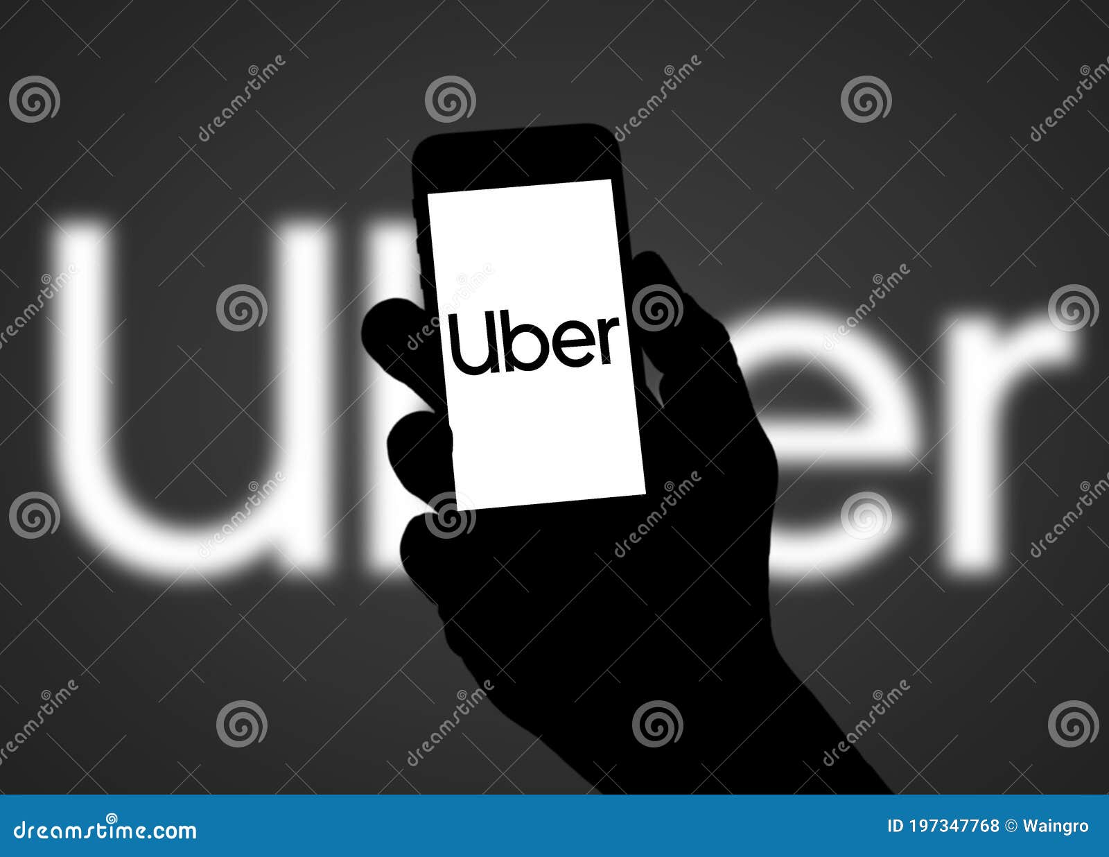 UBER Mobile Device with Uber App Editorial Stock Photo - Illustration ...