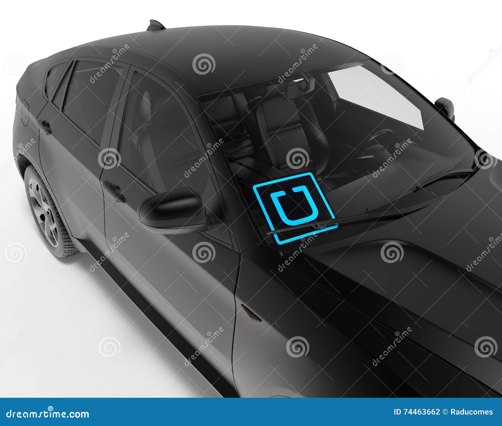 UBER sign in windshield editorial photography. Illustration of logo ...