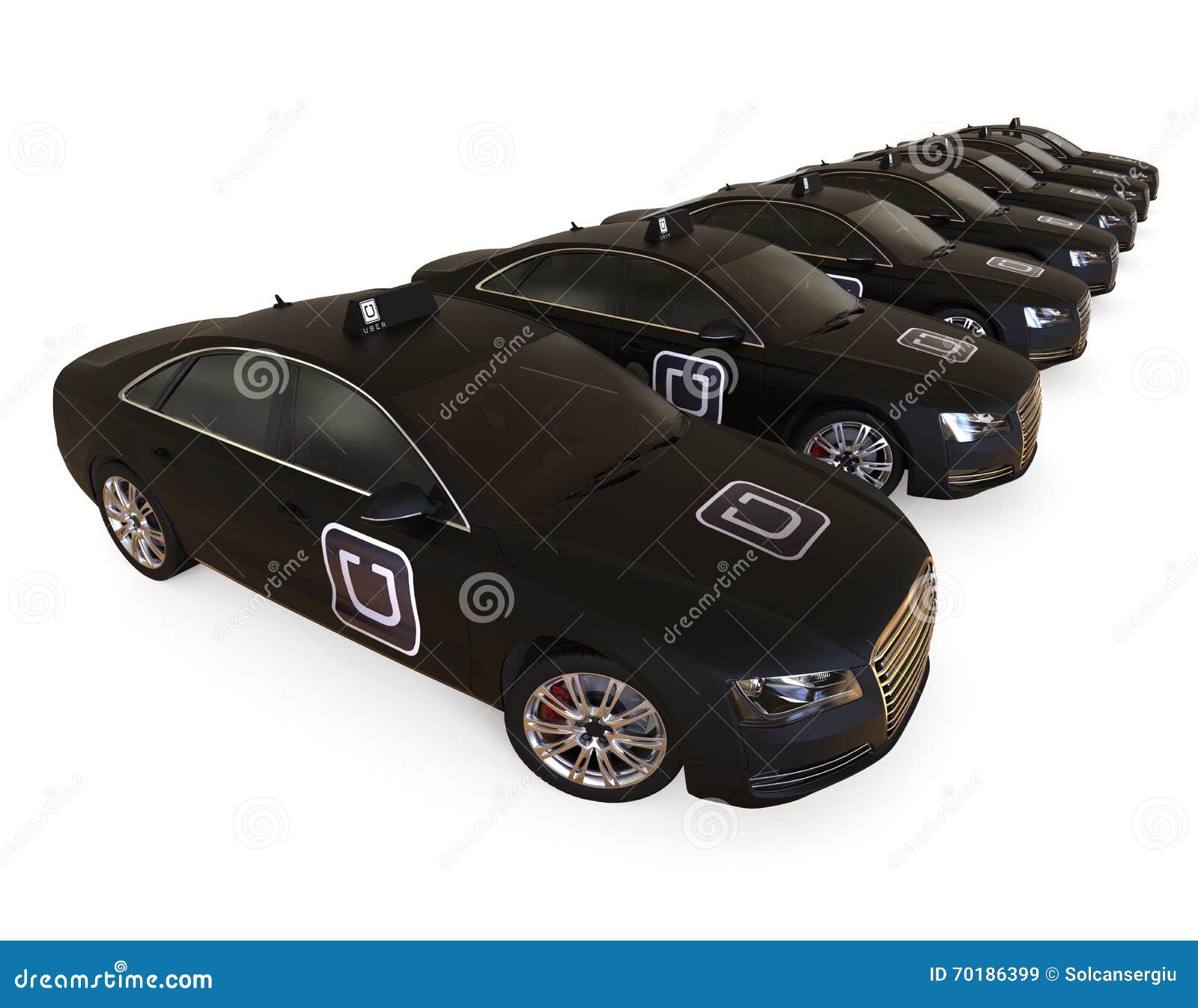 Uber taxi fleet in a row editorial stock image. Illustration of highway ...