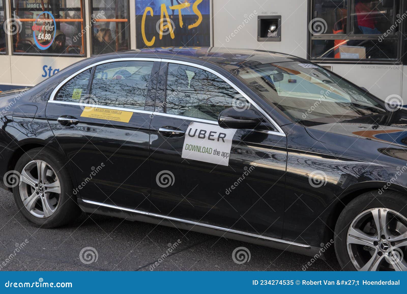 Uber Taxi at Manchester England 8-12-2019 Editorial Image - Image of ...