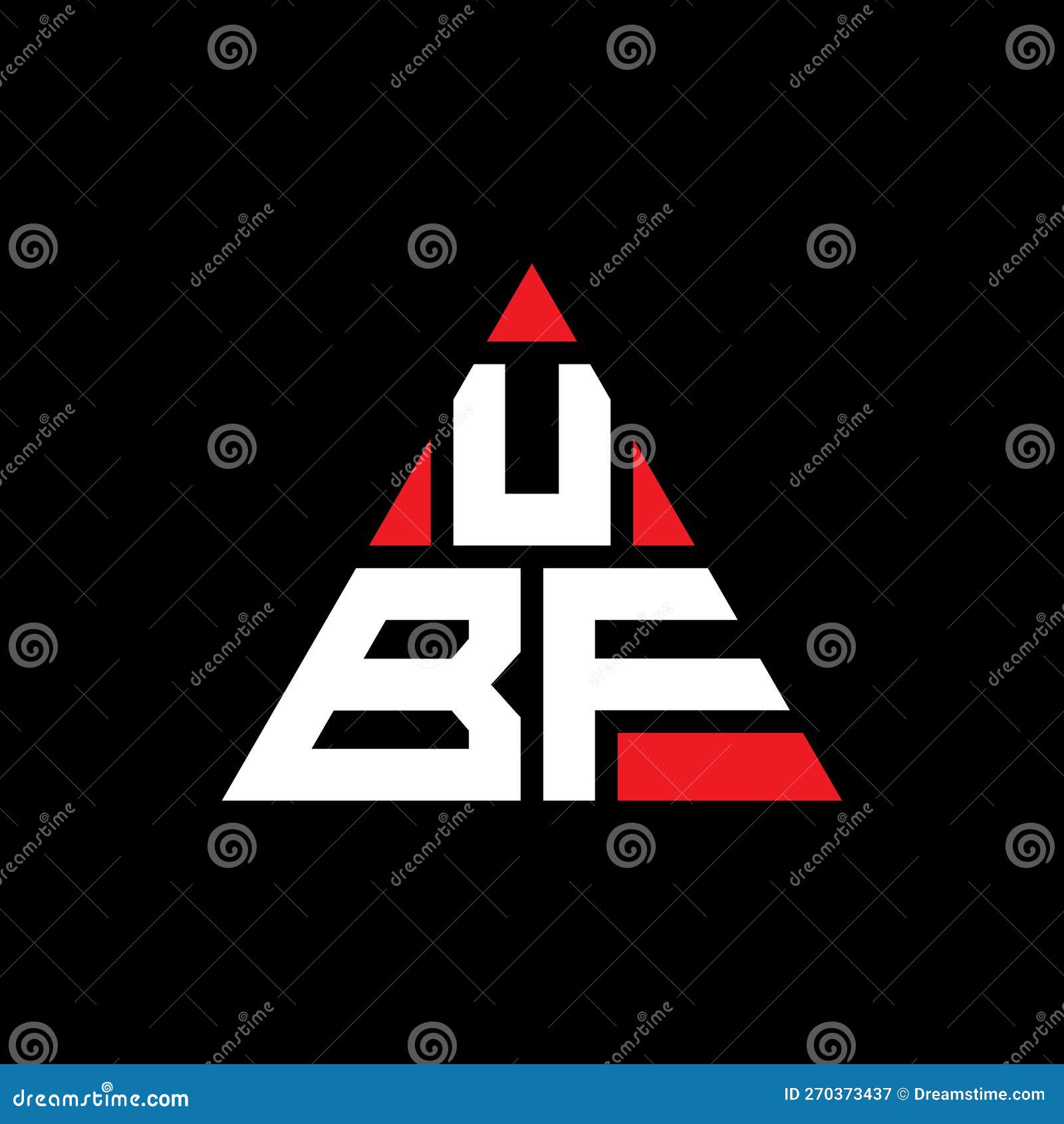 UBF Triangle Letter Logo Design with Triangle Shape. UBF Triangle Logo ...