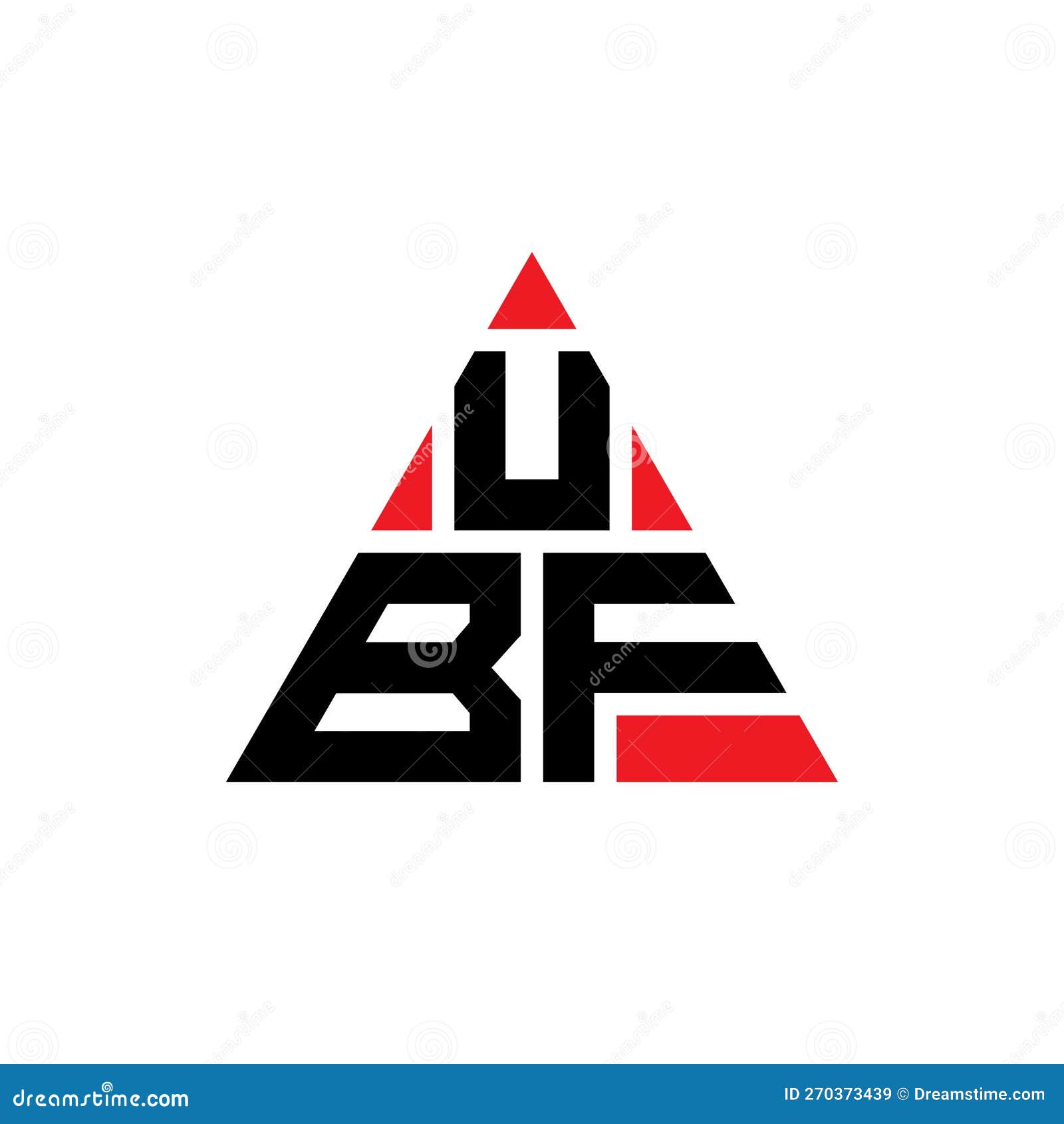 UBF Triangle Letter Logo Design with Triangle Shape. UBF Triangle Logo ...