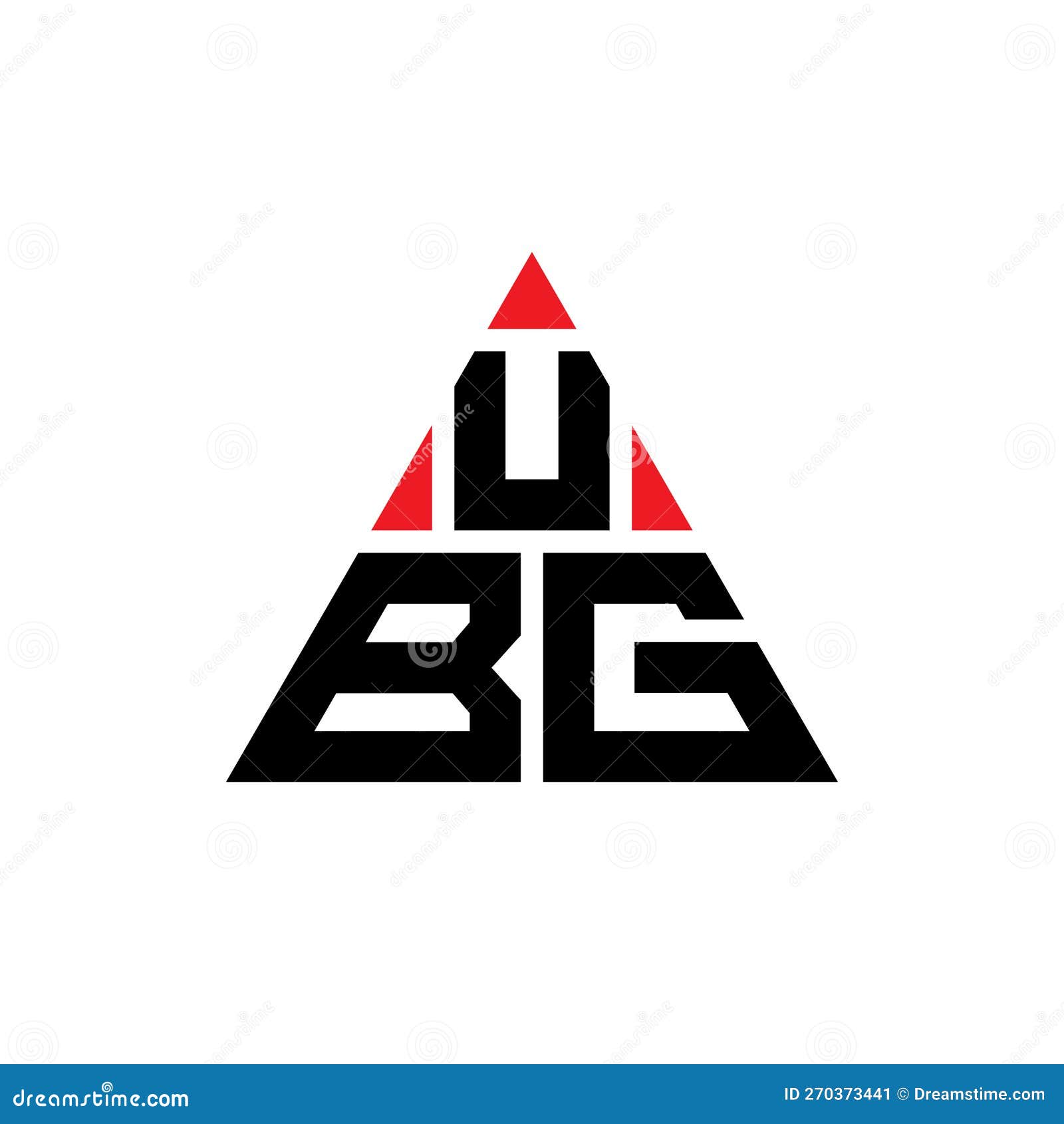 UBG Triangle Letter Logo Design with Triangle Shape. UBG Triangle Logo ...