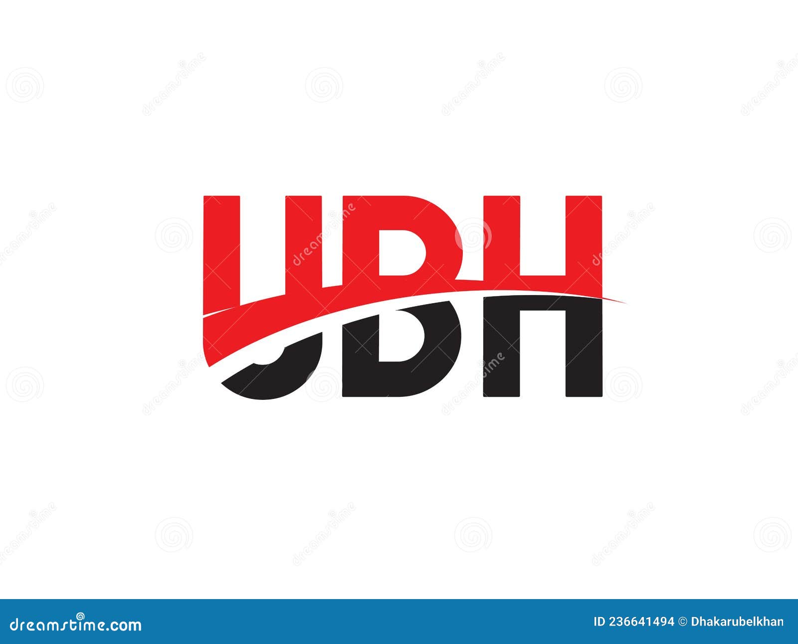 UBH Letter Initial Logo Design Vector Illustration Stock Vector ...