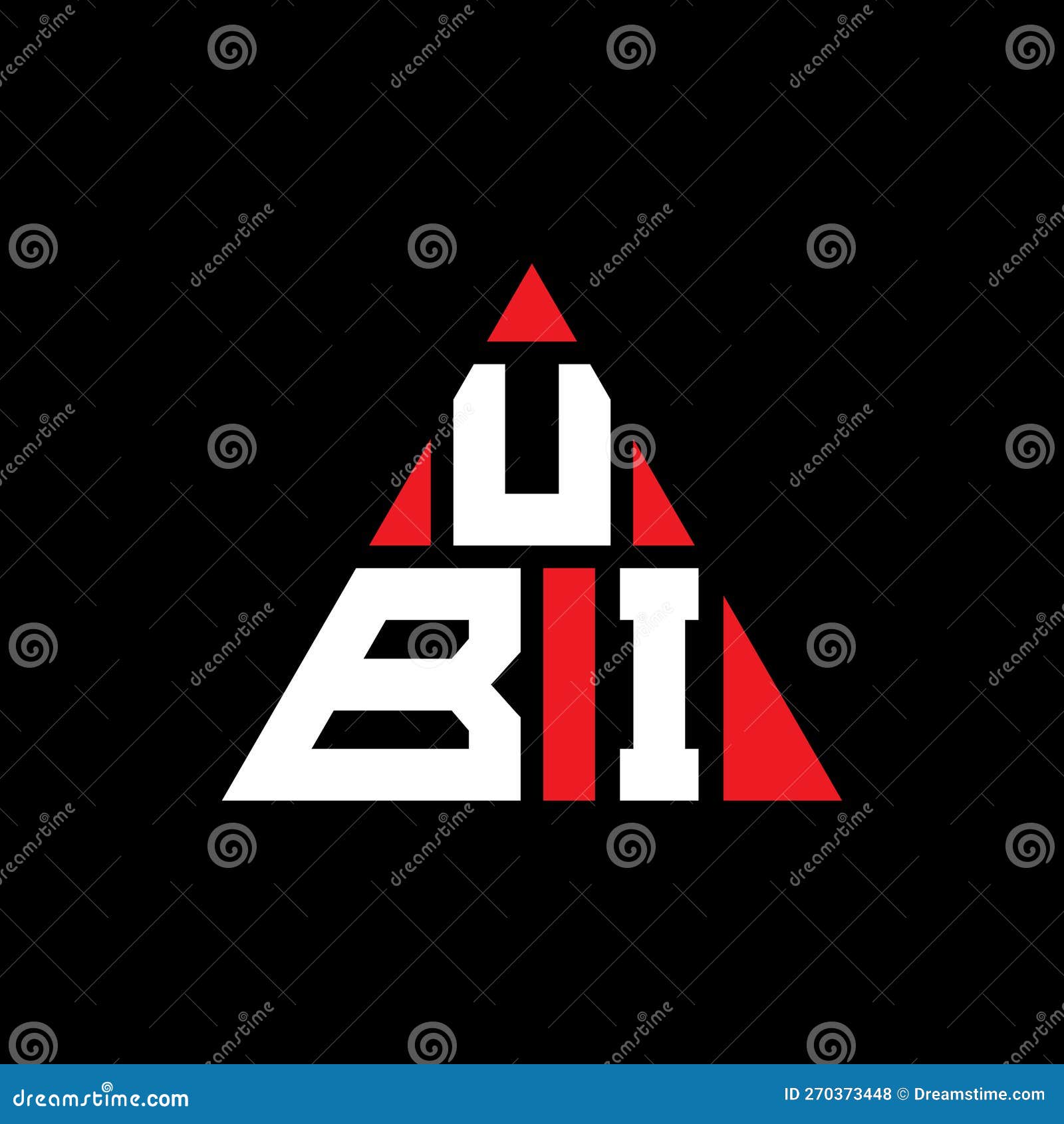 UBI Triangle Letter Logo Design with Triangle Shape. UBI Triangle Logo ...