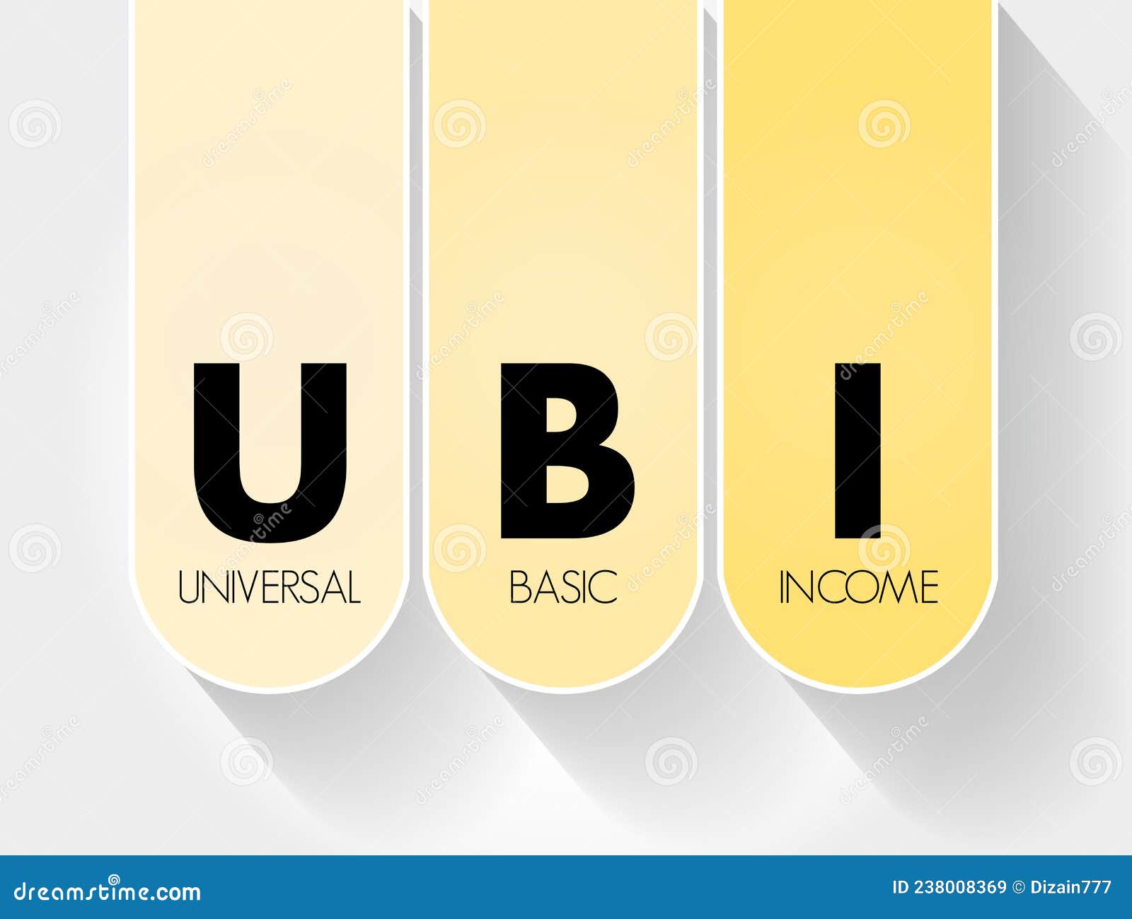 UBI - Universal Basic Income Acronym, Concept Background Stock ...