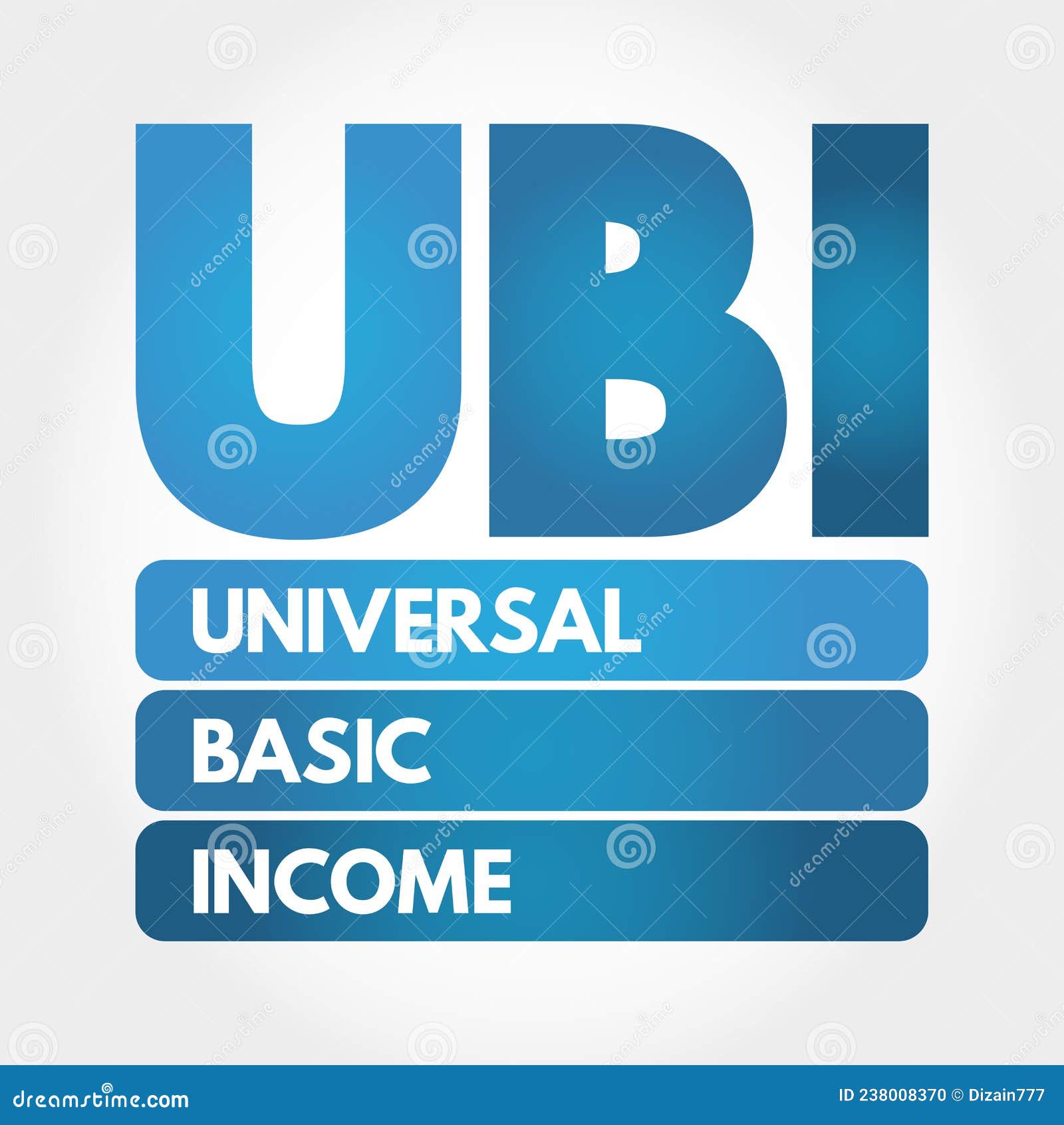 UBI - Universal Basic Income Acronym, Concept Background Stock ...