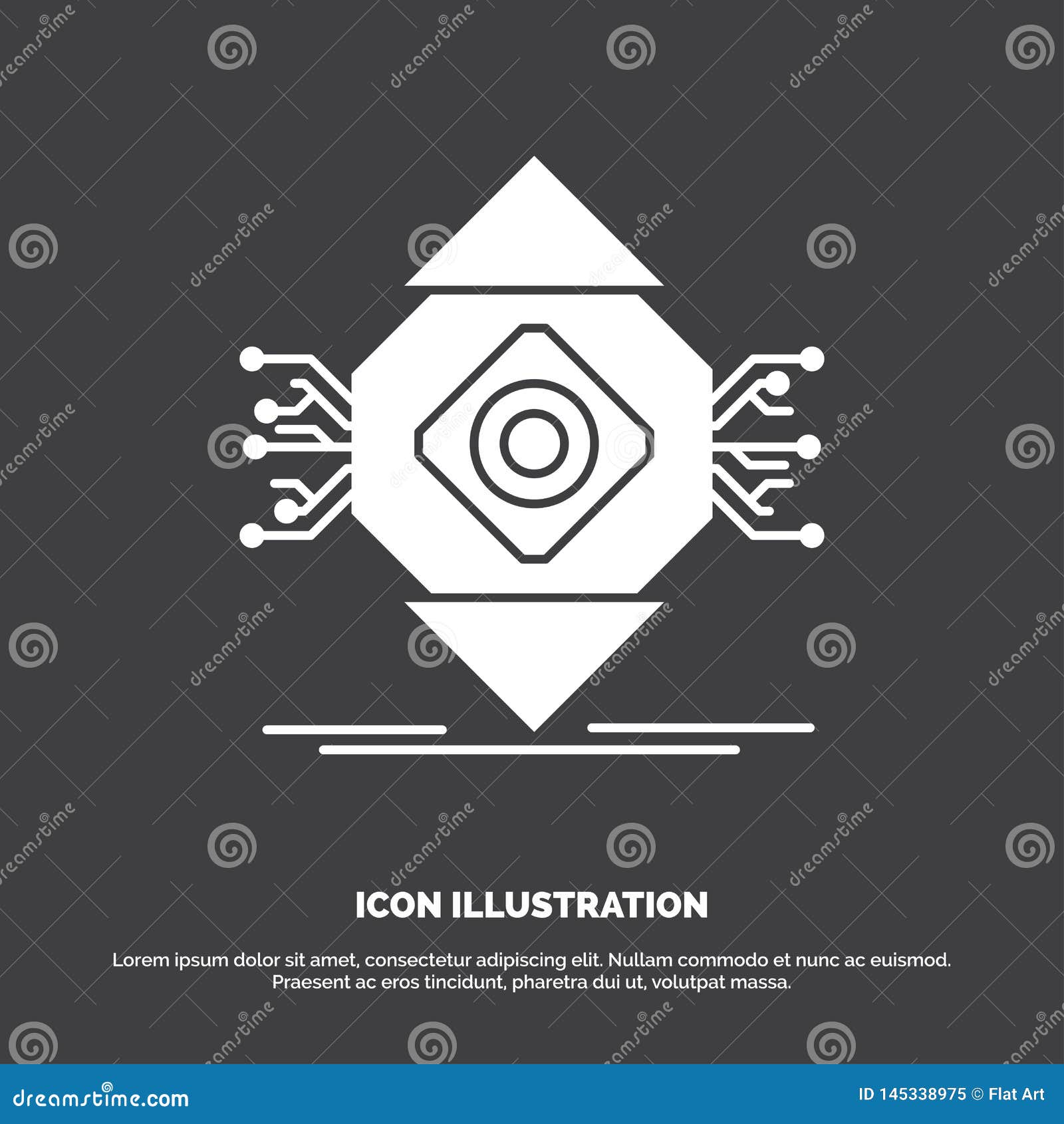 Ubicomp, Computing, Ubiquitous, Computer, Concept Icon. Glyph Vector ...