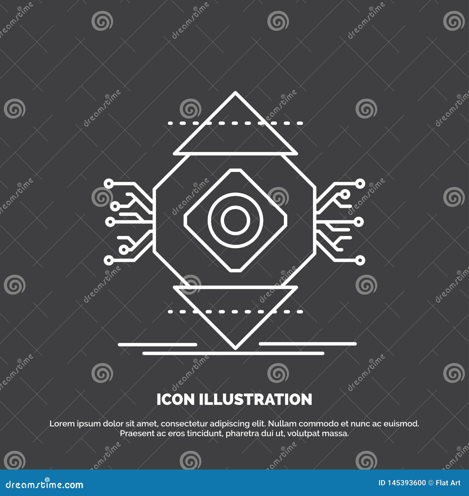 Ubicomp Computing Ubiquitous Computer Concept Icon Line Vector Symbol For Ui And Ux