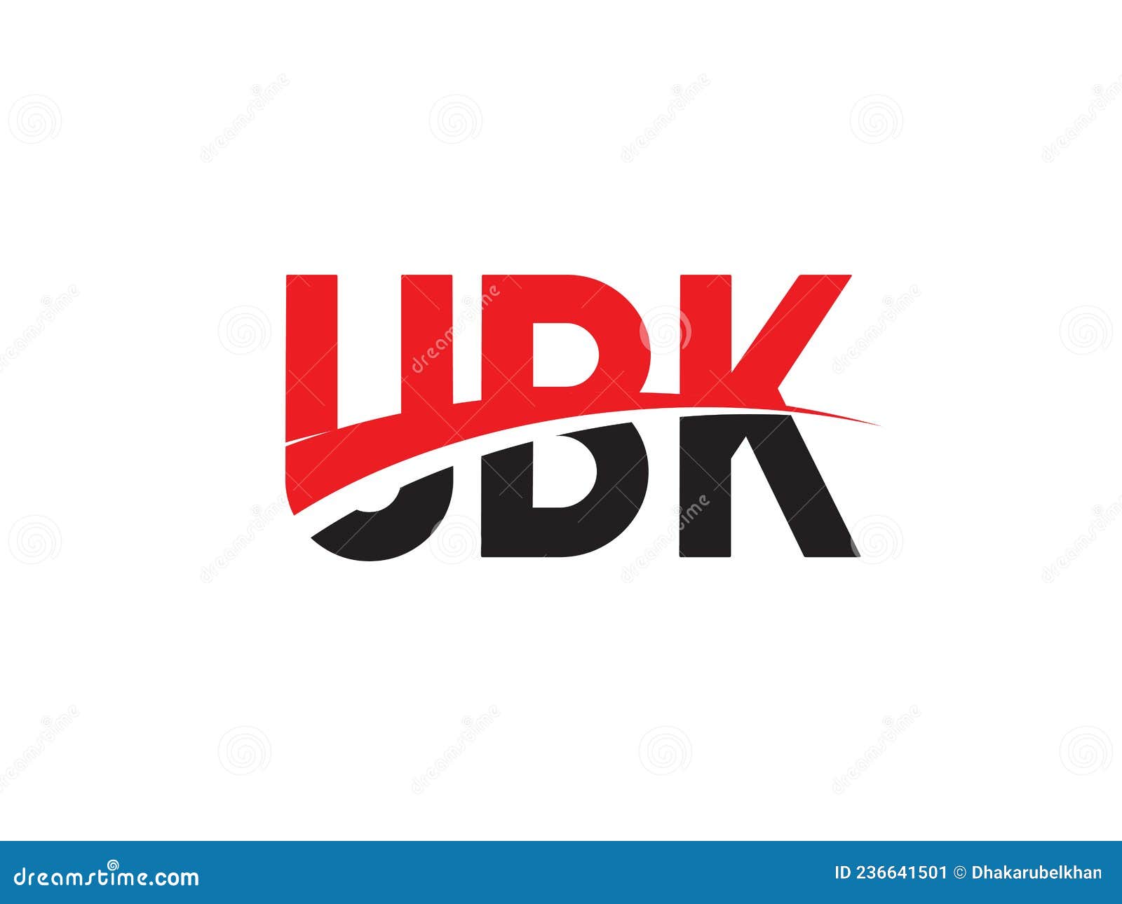UBK Letter Initial Logo Design Vector Illustration Stock Vector ...