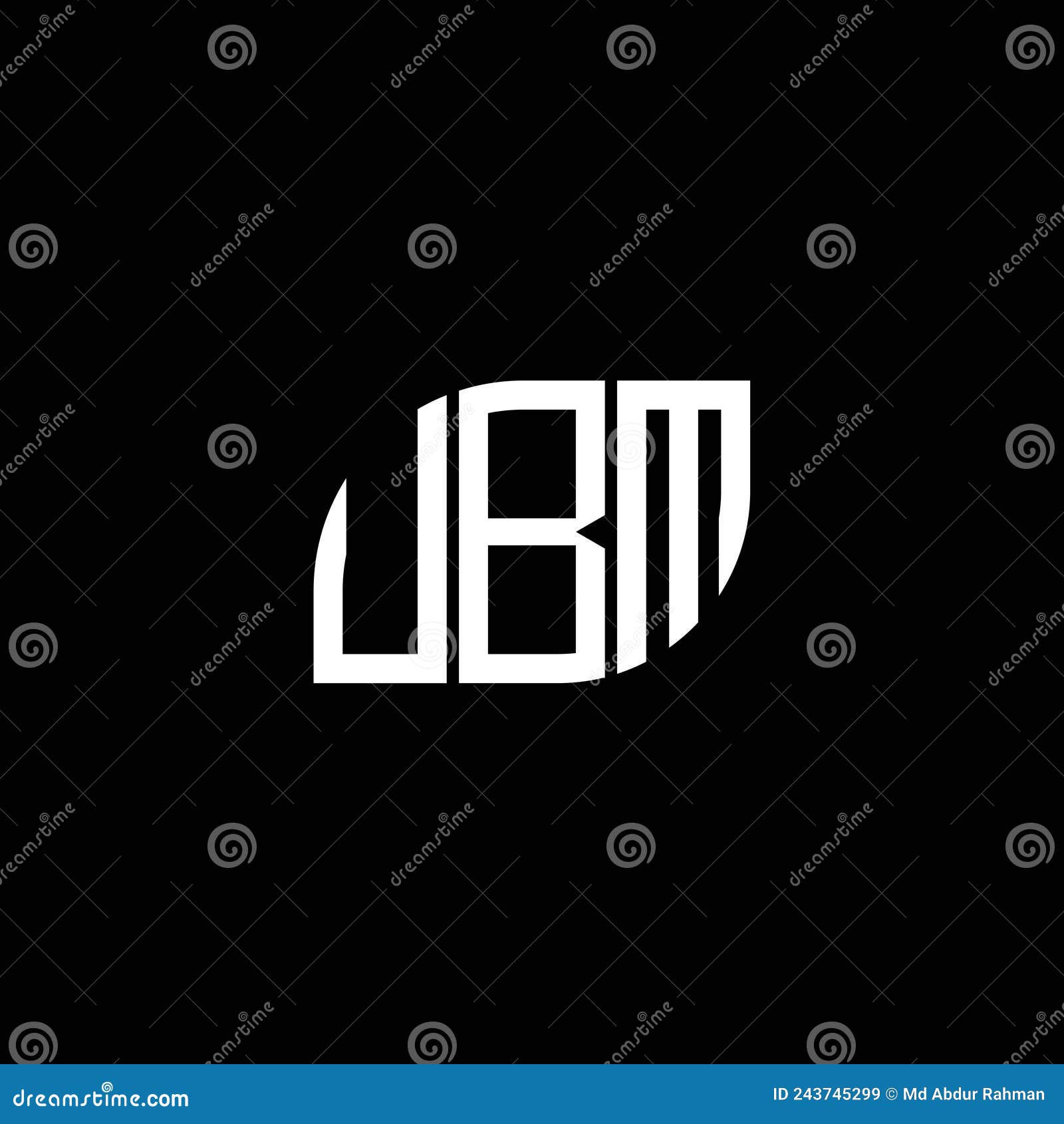 UBM Letter Logo Design on Black Background. UBM Creative Initials ...