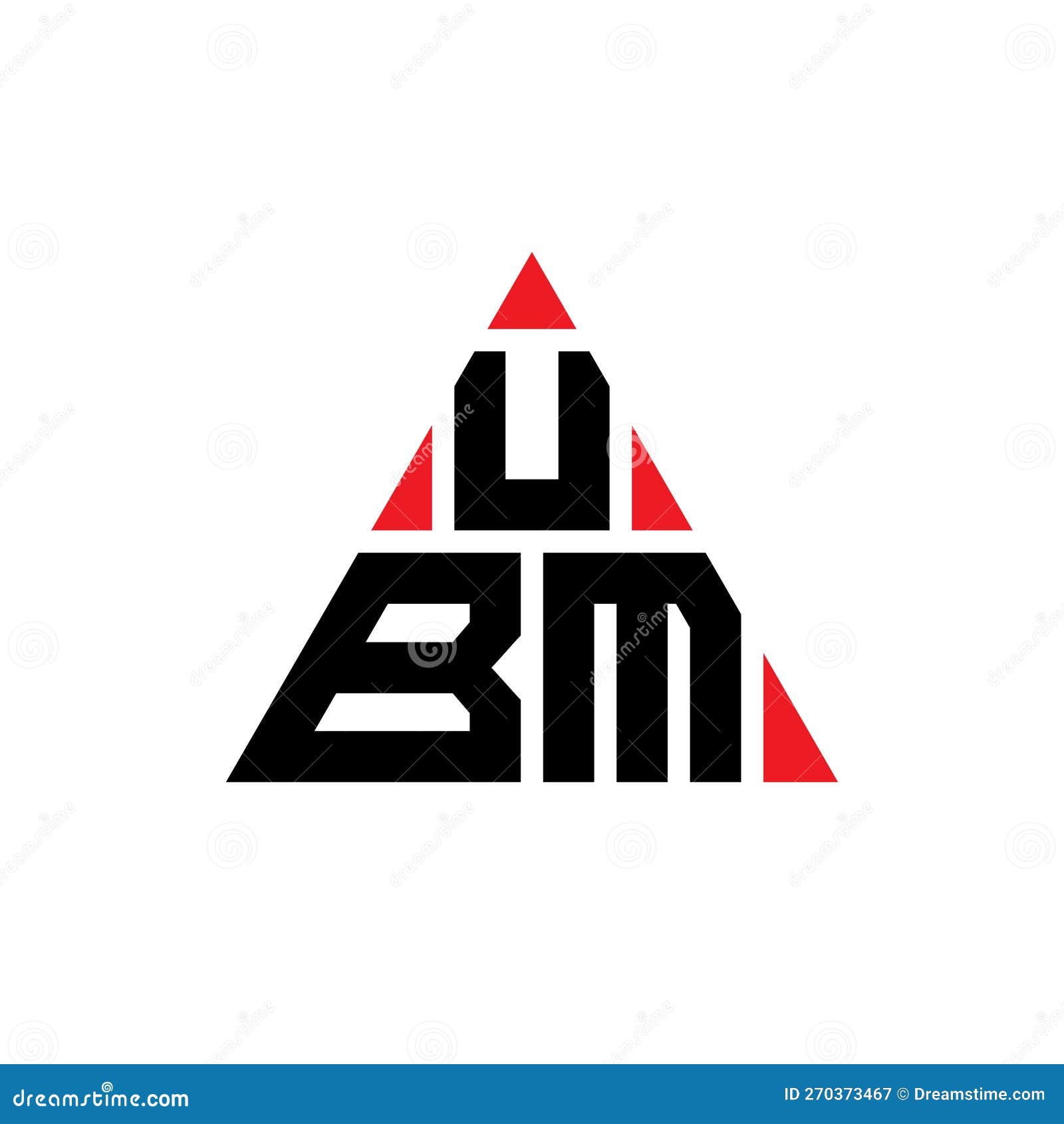 UBM Triangle Letter Logo Design with Triangle Shape. UBM Triangle Logo ...