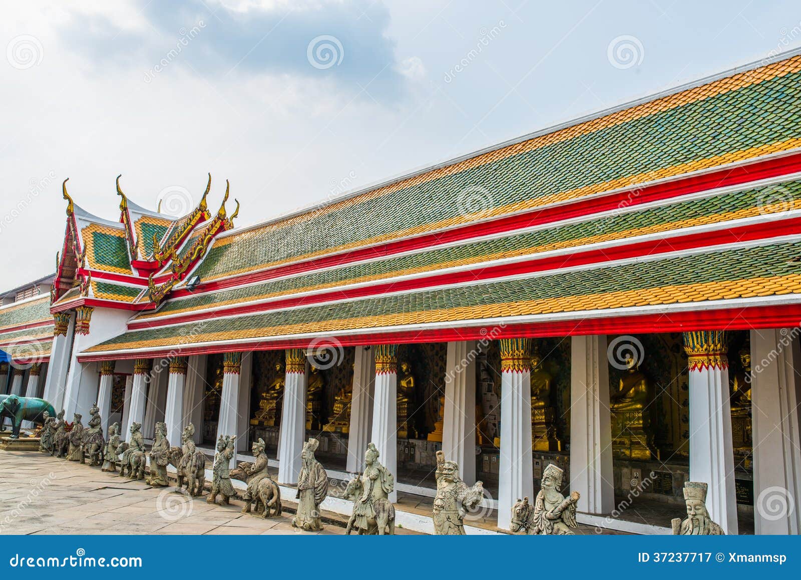 Ubosot with blue sky stock image. Image of asia, buddhist - 37237717
