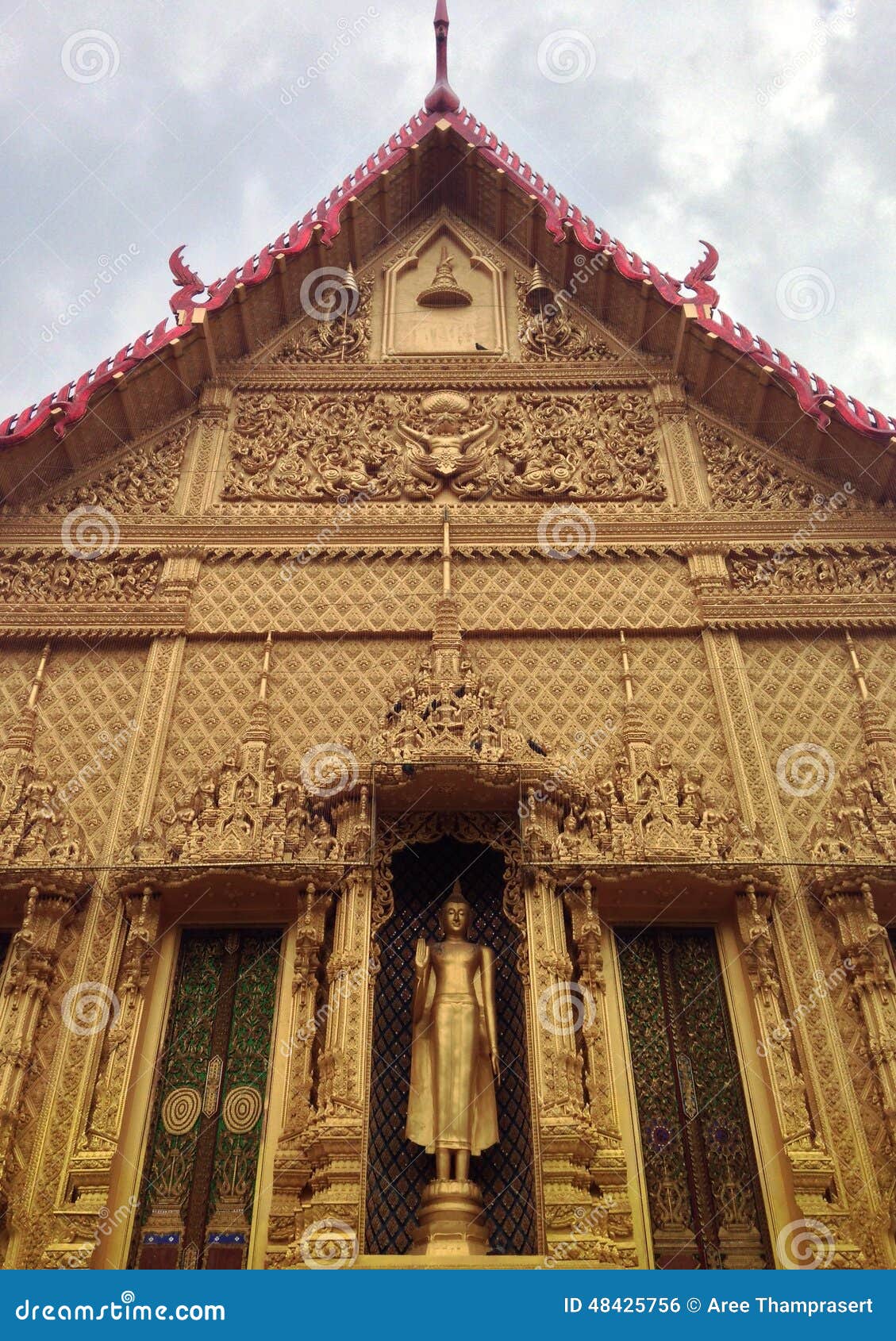 Ubosot stock photo. Image of golden, temple, phra, ubosot - 48425756