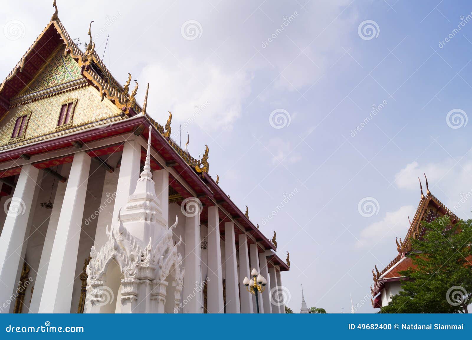 Ubosot stock photo. Image of thailand, electric, sightseeing - 49682400