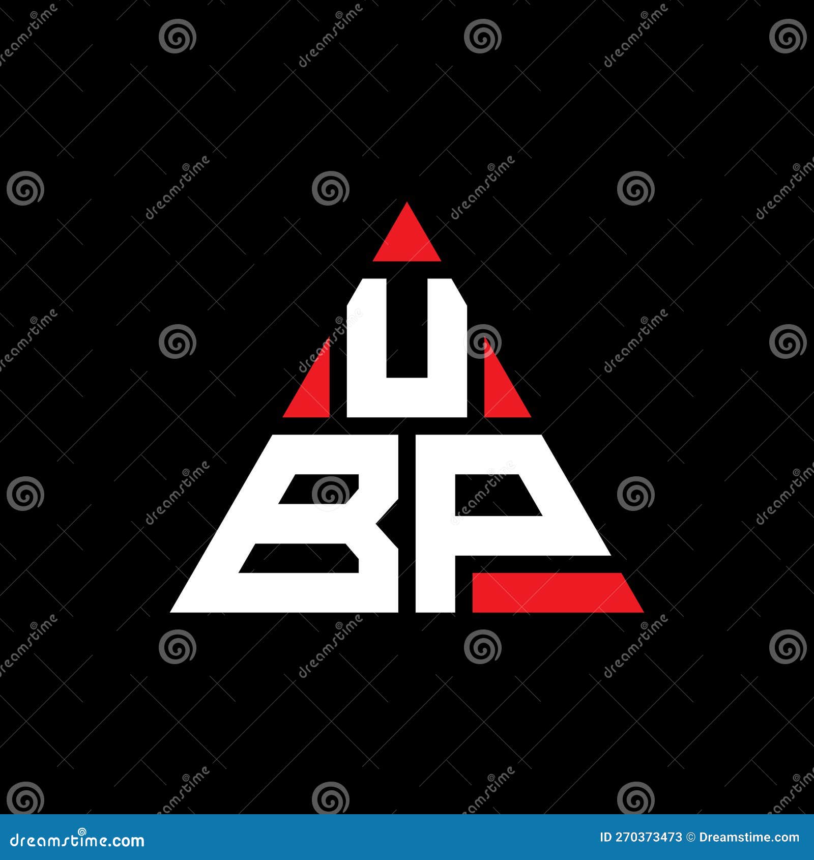 UBP Triangle Letter Logo Design with Triangle Shape. UBP Triangle Logo ...