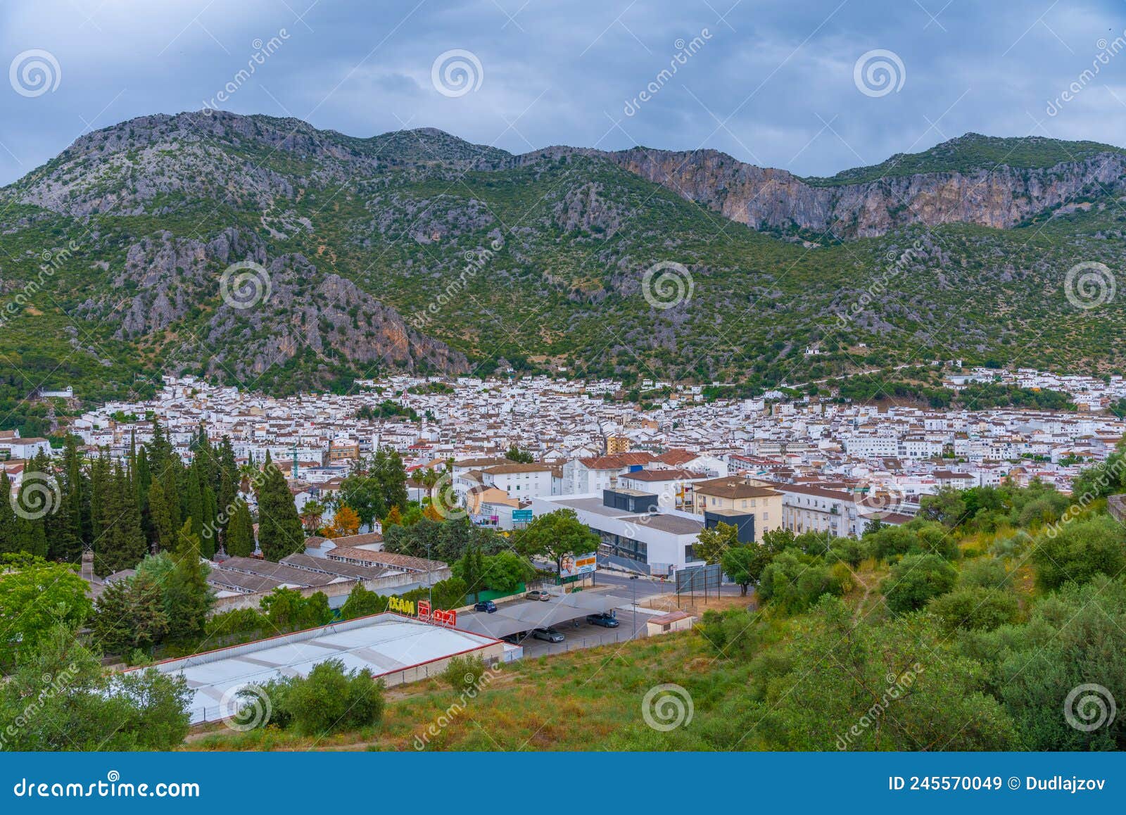 Ubrique, Spain, May 22, 2021: Aerial View of Spanish Town Ubriqu Stock ...