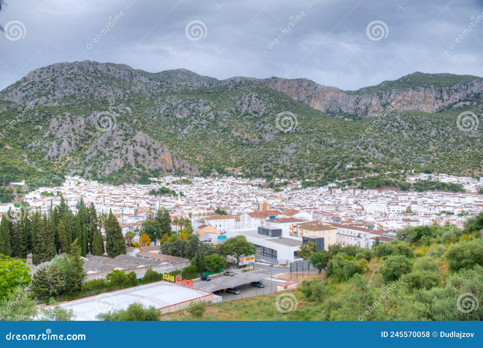 Ubrique, Spain, May 22, 2021: Aerial View of Spanish Town Ubriqu Stock ...
