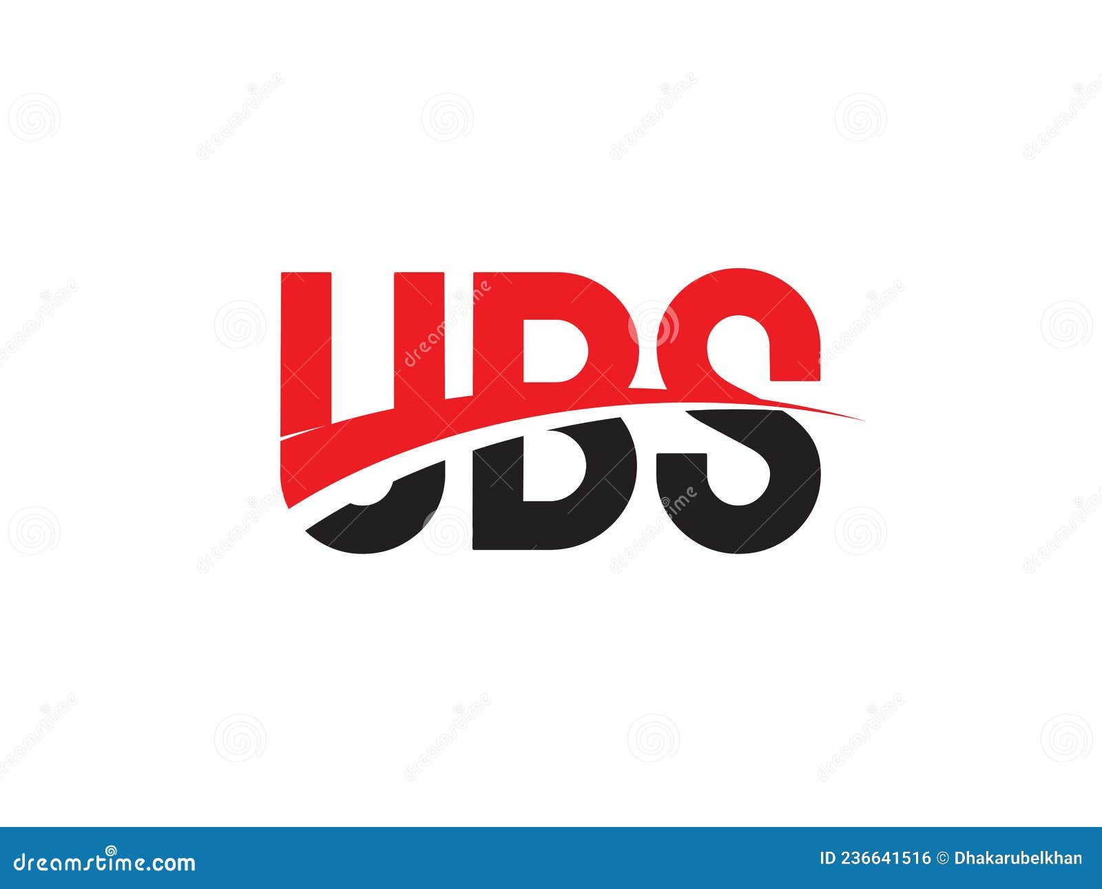 UBS Letter Initial Logo Design Vector Illustration Stock Vector ...