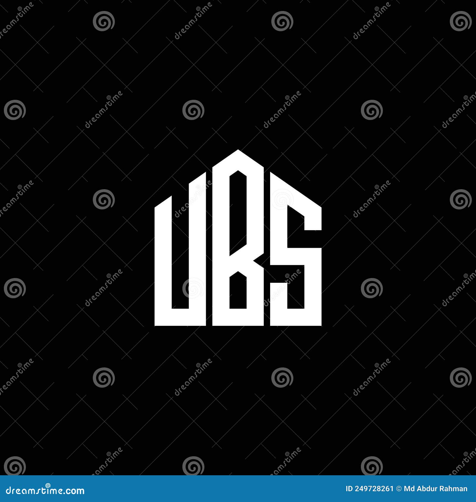 UBS Letter Logo Design on BLACK Background. UBS Creative Initials ...