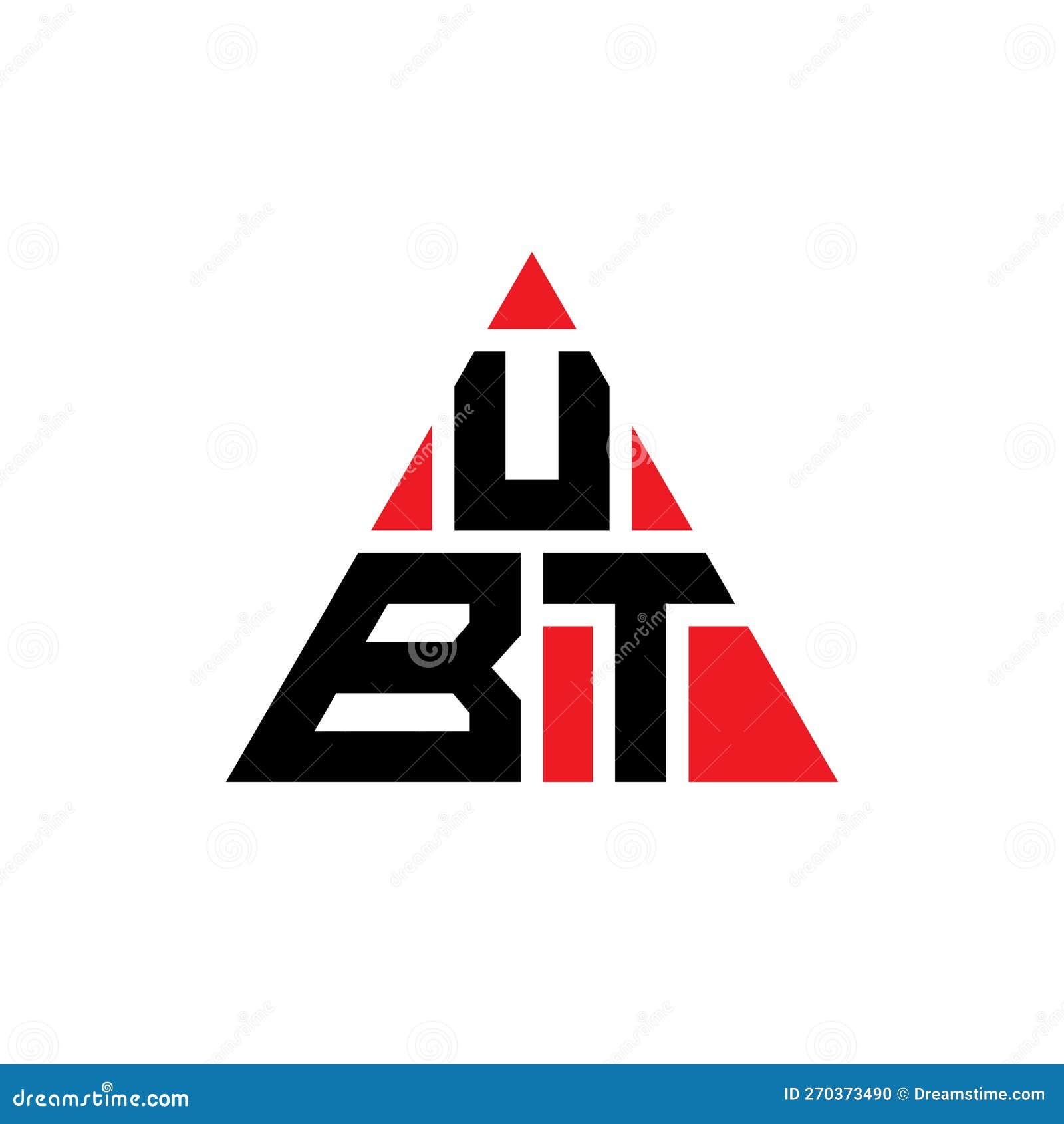 UBT Triangle Letter Logo Design with Triangle Shape. UBT Triangle Logo ...