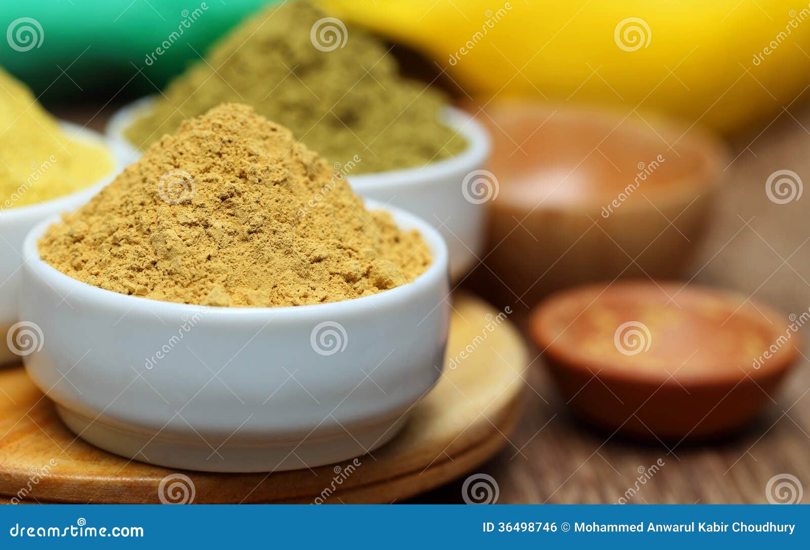 Ubtan powder on bowl stock photo. Image of sandalwood - 36498746