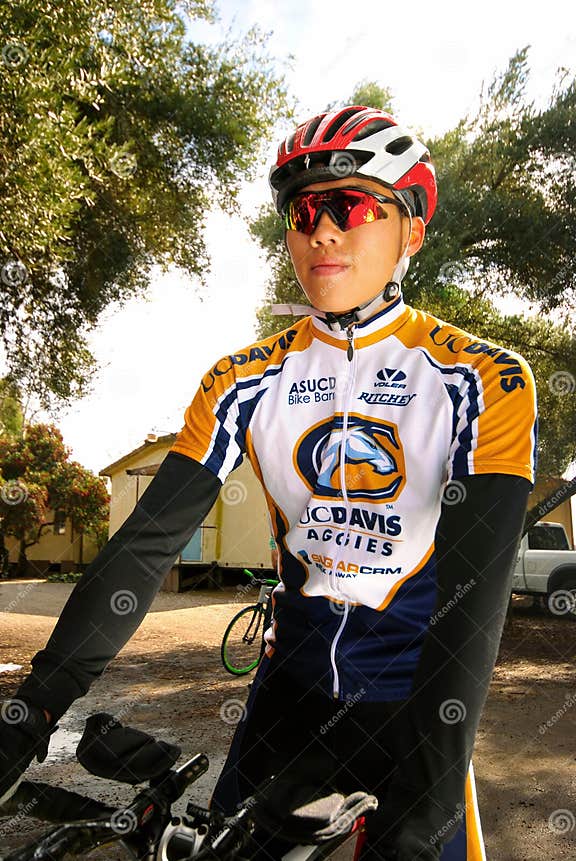 UC Davis Cyclist editorial stock photo. Image of teammate - 8088748