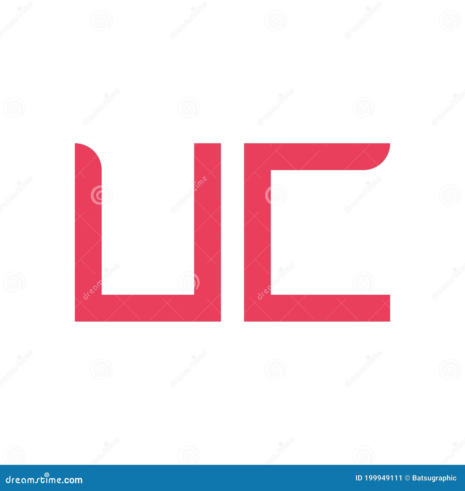 Uc Initial Letter Vector Logo Icon Stock Vector - Illustration of icon ...