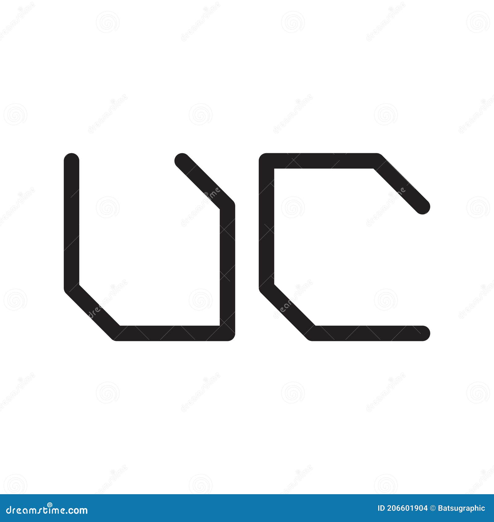 Uc Initial Letter Vector Logo Icon Stock Vector - Illustration of ...