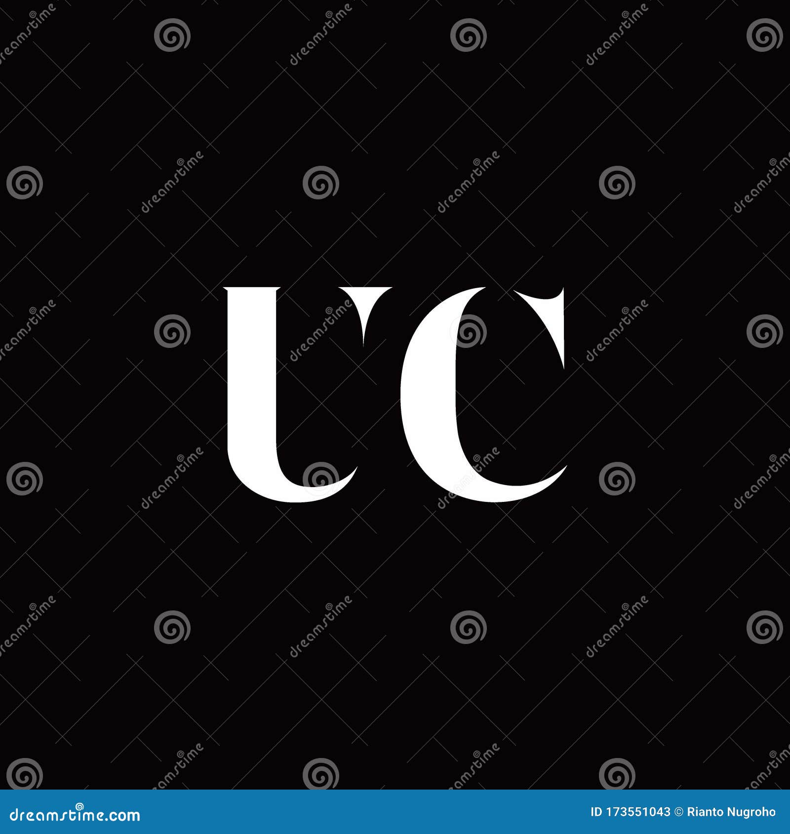 UC Logo Letter Initial Logo Designs Template Stock Vector ...
