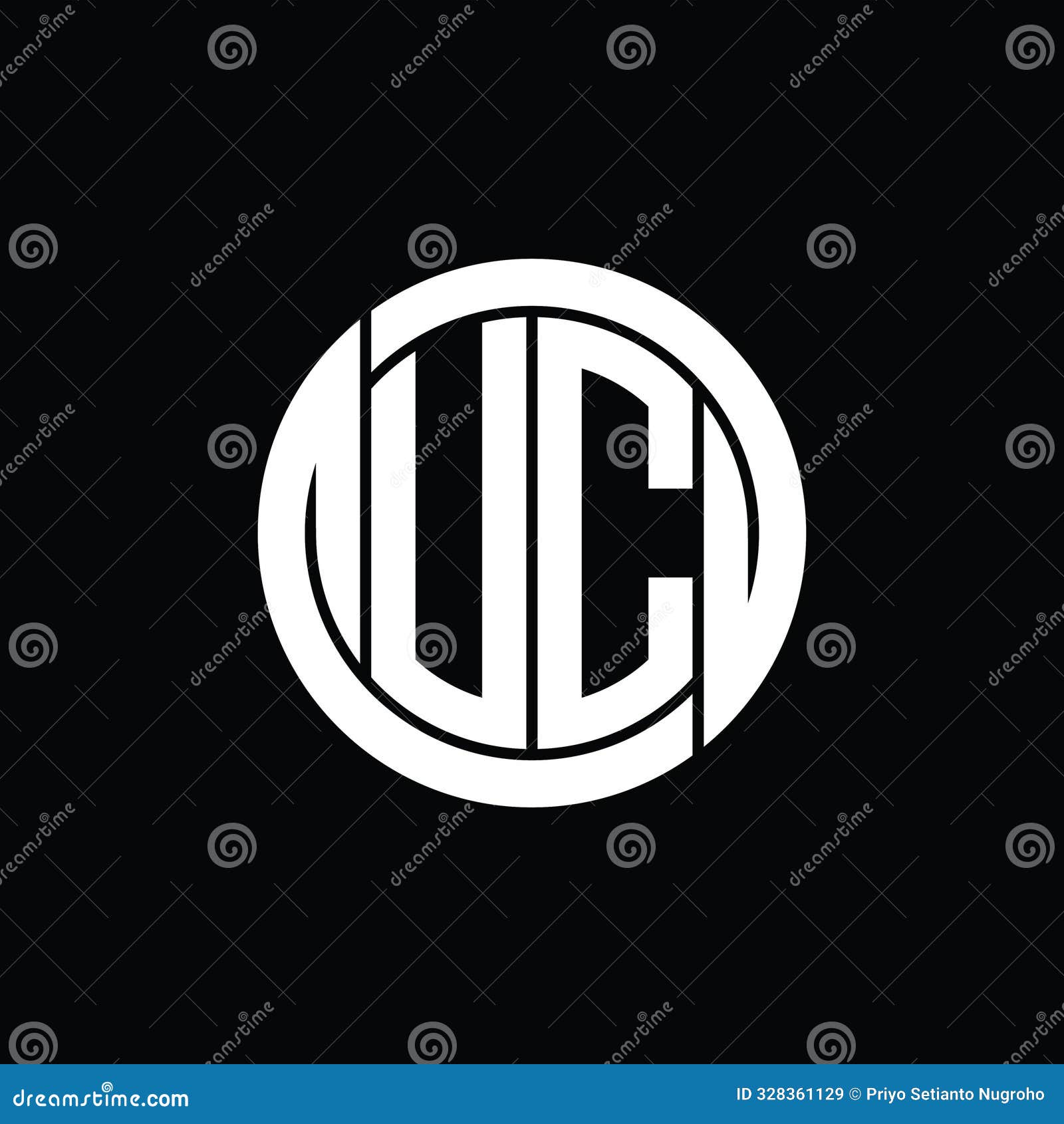 UC Logo Monogram Shield Inside Circle Shape Vector Images Design ...