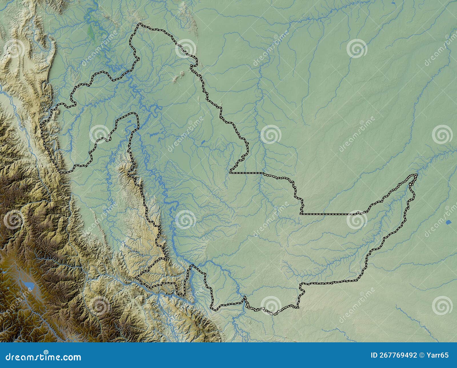 Ucayali, Peru. Physical. No Legend Stock Illustration - Illustration of ...