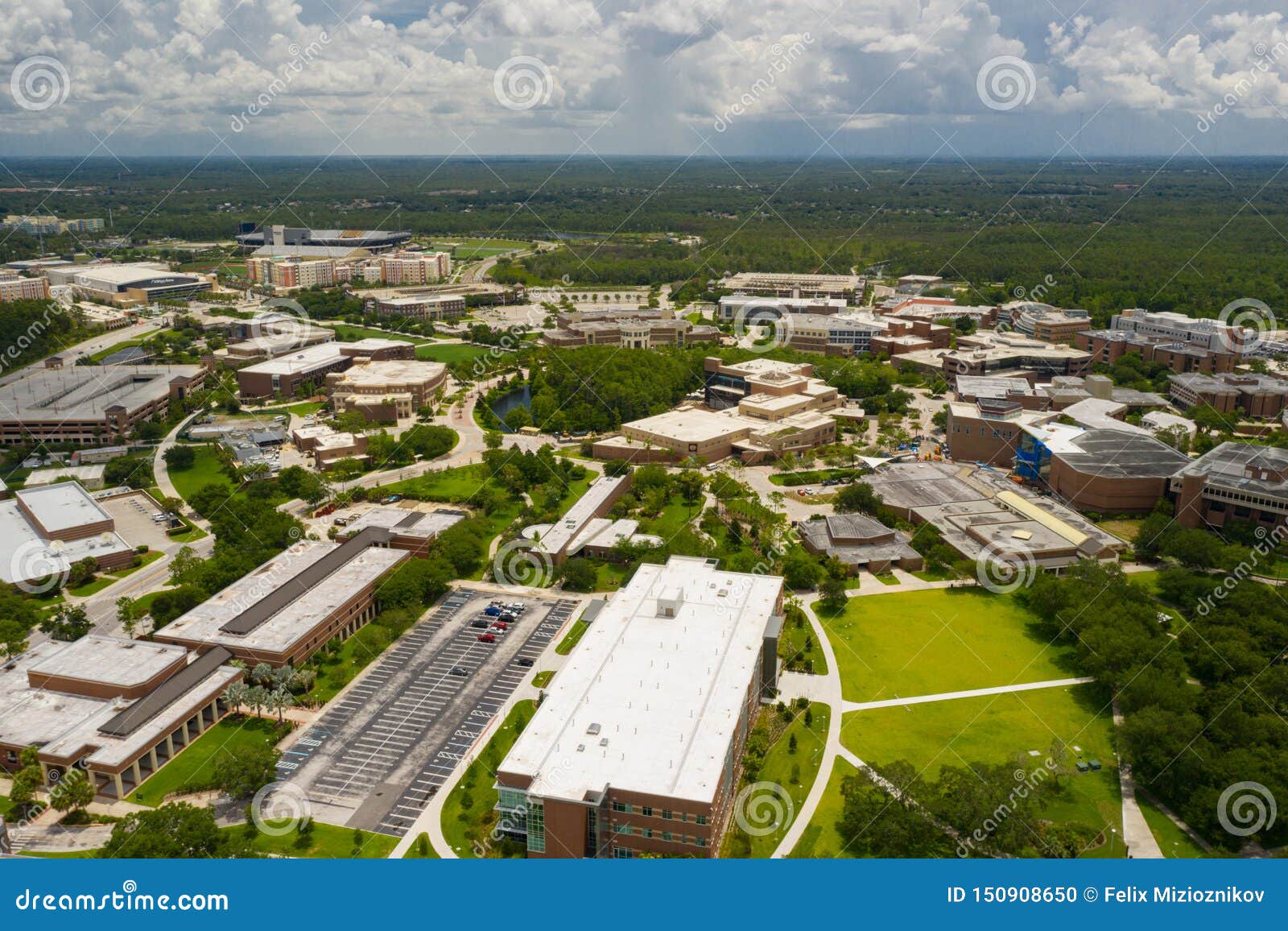 UCF Campus Aerial Drone Photo Stock Photo - Image of aerial, florida ...