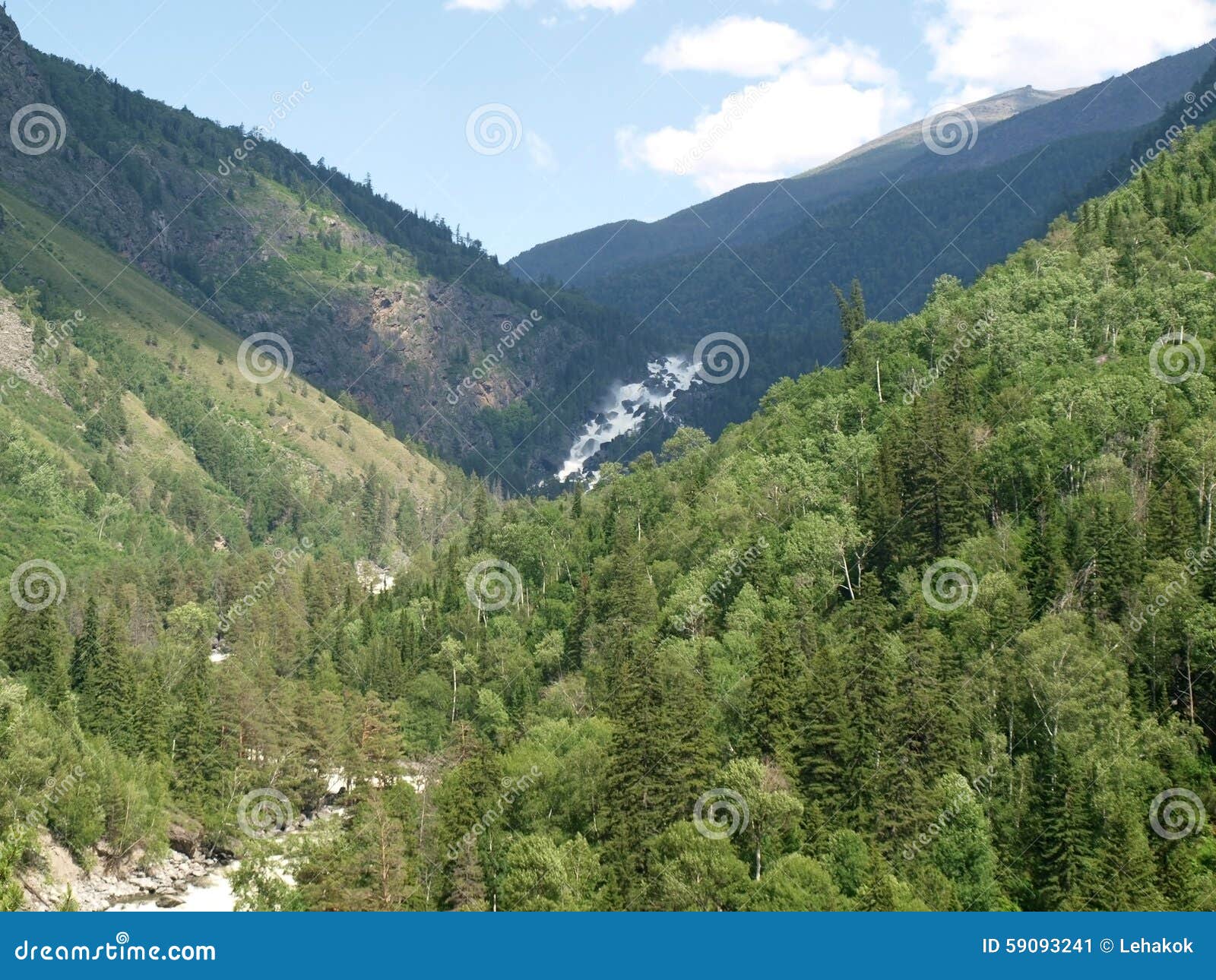 Uchar waterfall stock image. Image of rock, altai, famous - 59093241