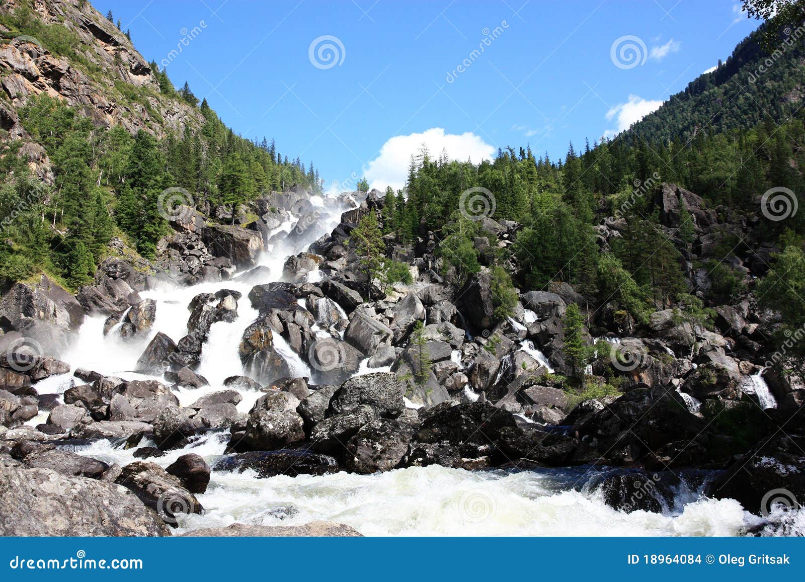 Uchar waterfalls stock photo. Image of mountain, rocks - 18964084