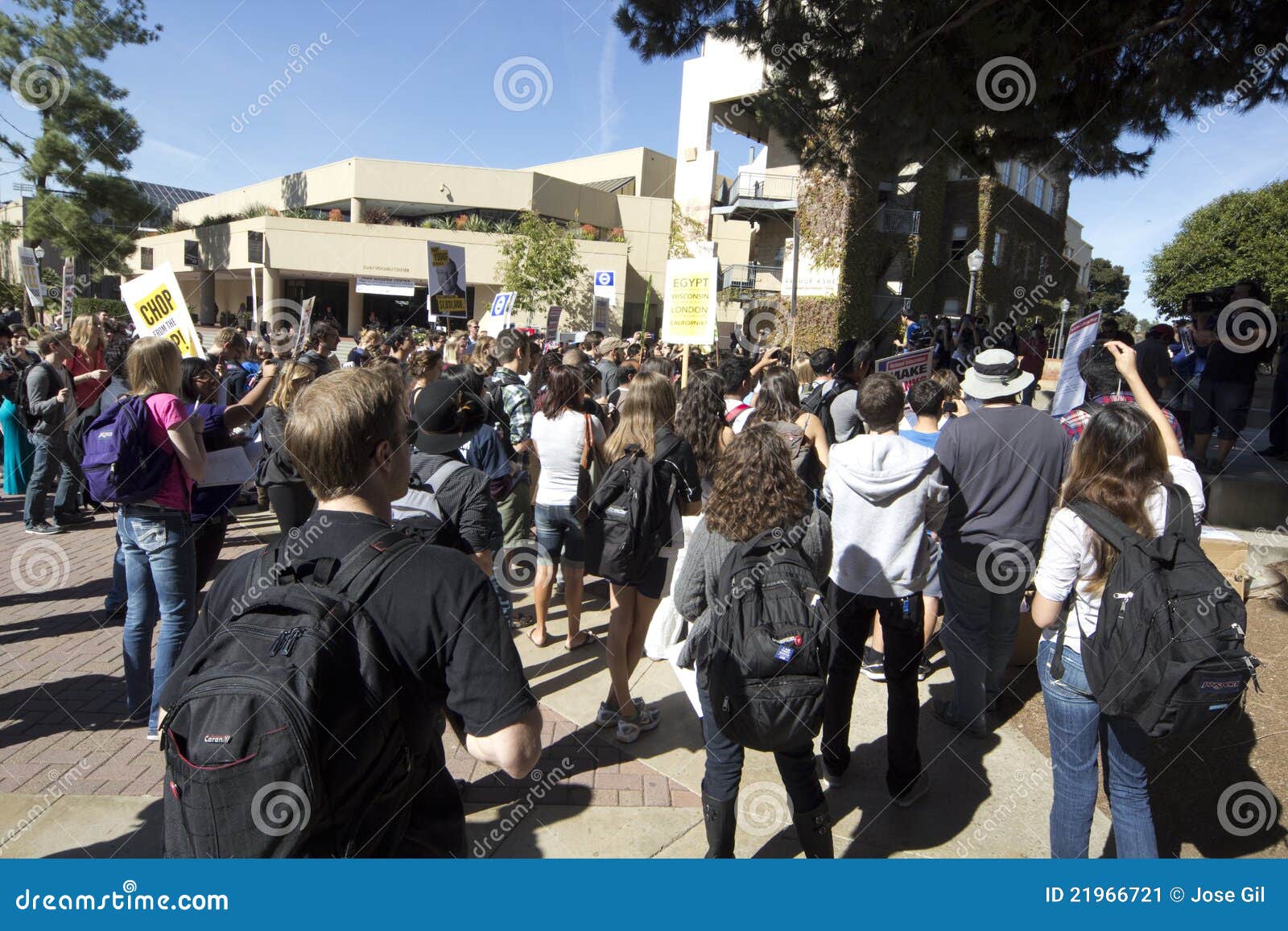 UCLA Occupy Protest editorial photo. Image of crowd, university - 21966721